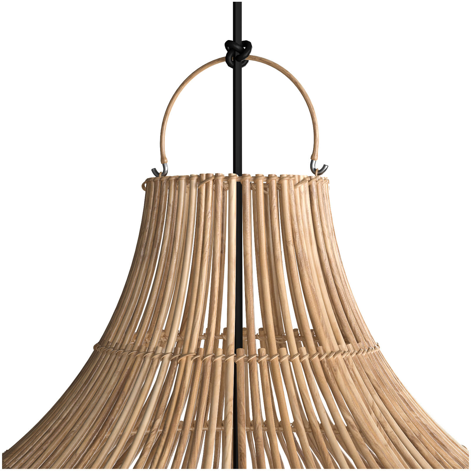 Fishtrap Dome Bamboo Wicker Natural Lamp - 3D Model by artpolka