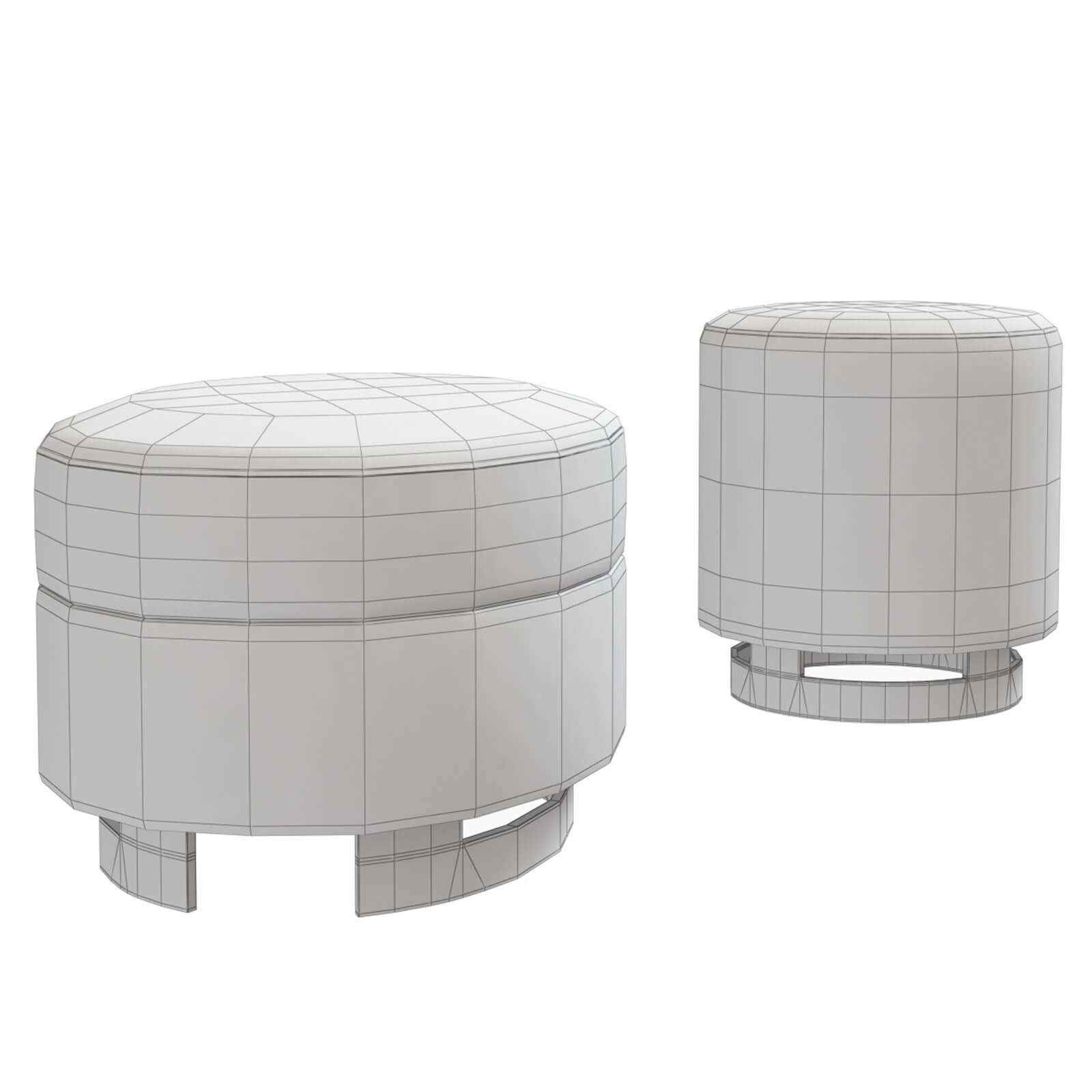 Gumi Pouf Ottoman and Stool Bruno Moinard - 3D Model by artpolka