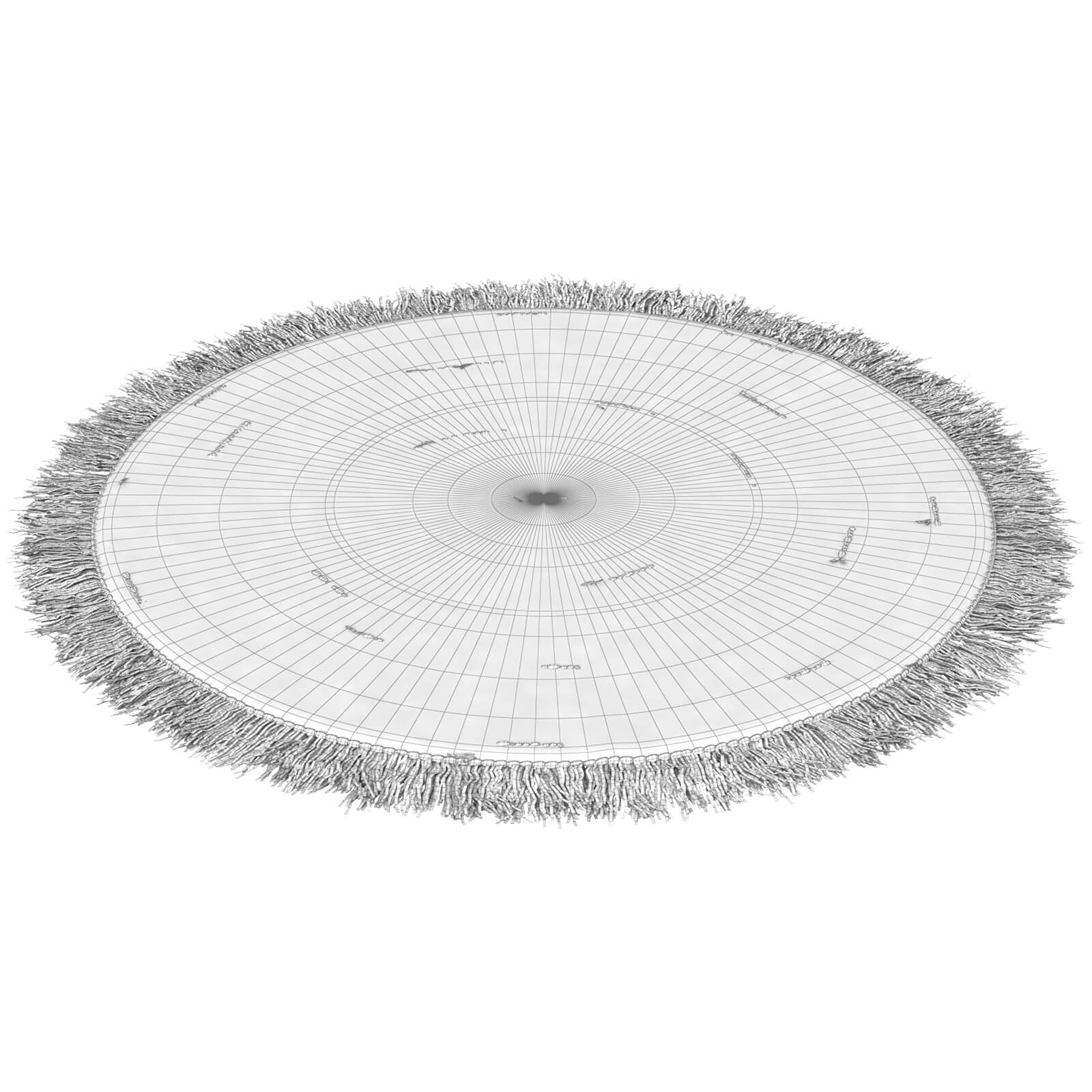 Hand Woven Rafia Jute Braided Rug Round Natural - 3D Model by artpolka