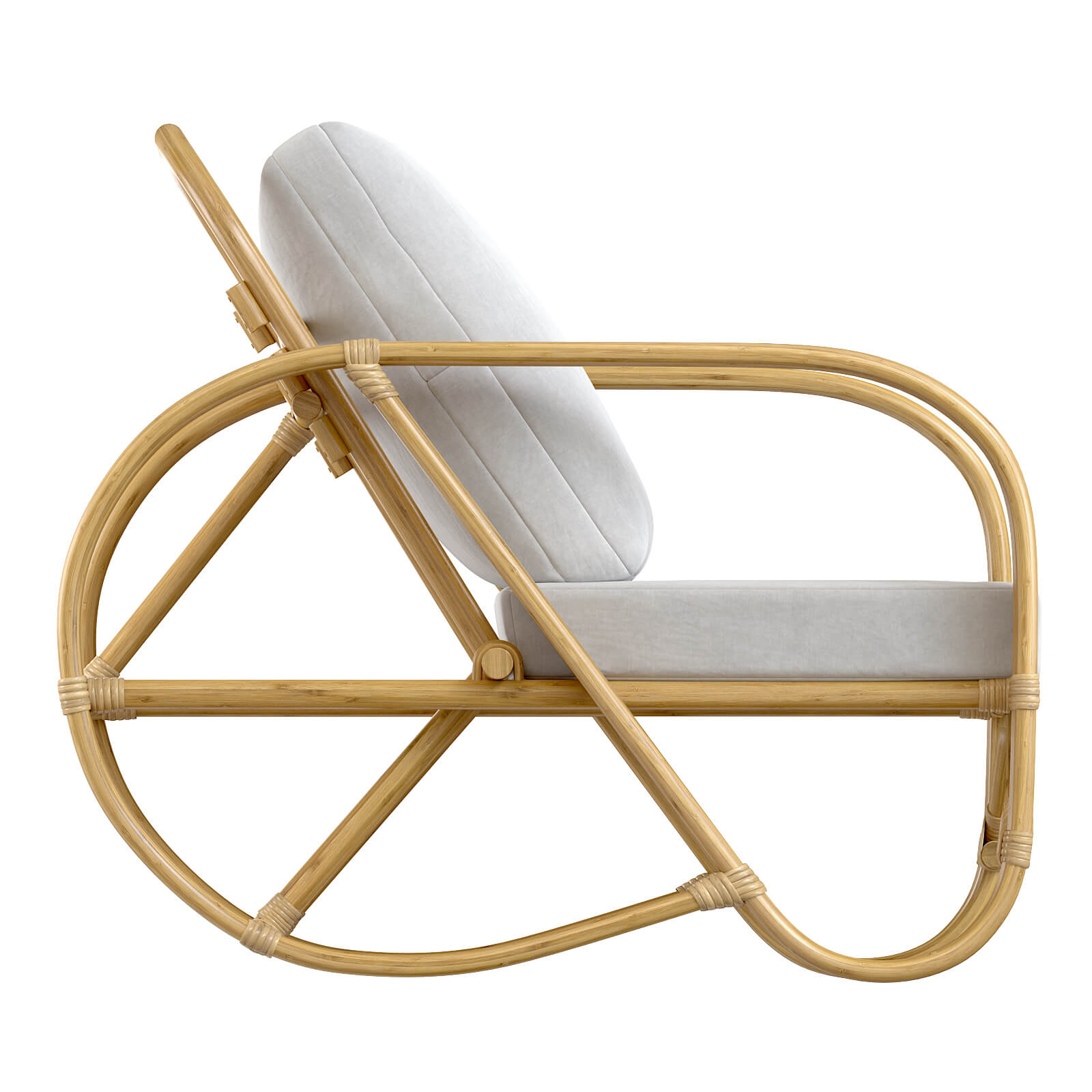 Handmade Curved Bamboo Chair - 3D Model by artpolka