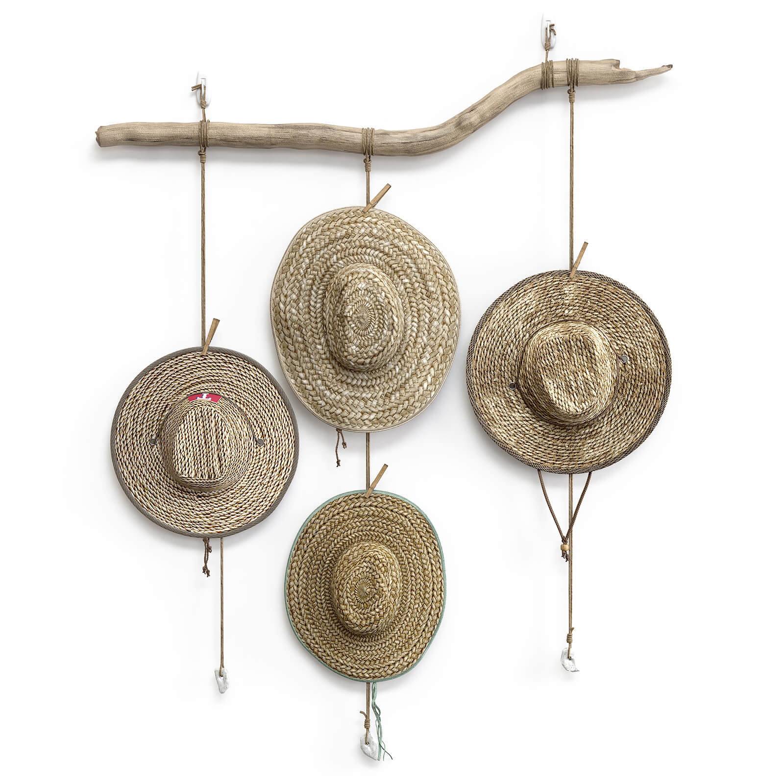 Hat Hanger Wall Boho Decoration - 3D Model by artpolka