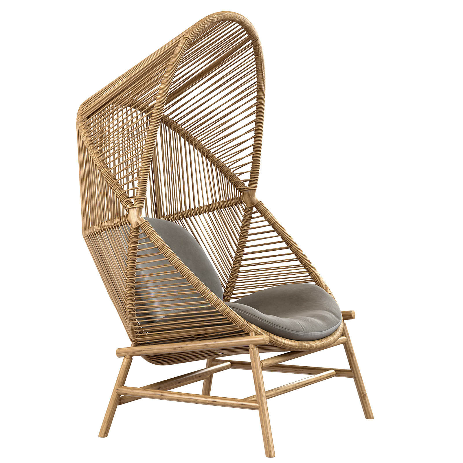 Hive Chair Cane Line Rattan Weave Natural - 3D Model by artpolka