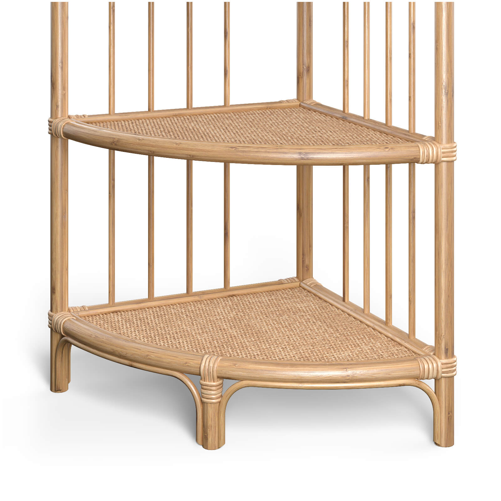 Kantha Rattan Corner Shelf - 3D Model by artpolka