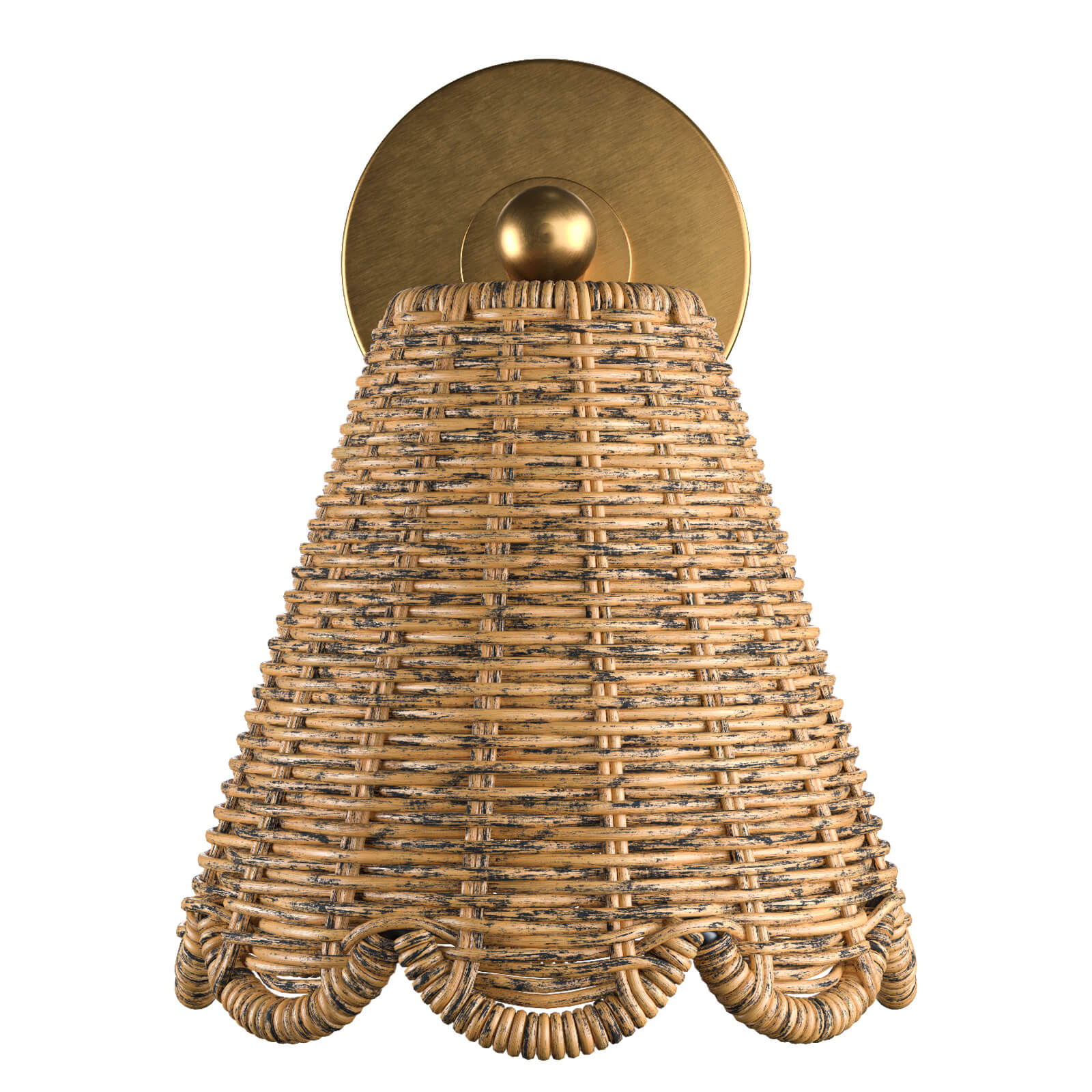 Kismet Hanging Wicker Rattan Sconce - 3D Model by artpolka