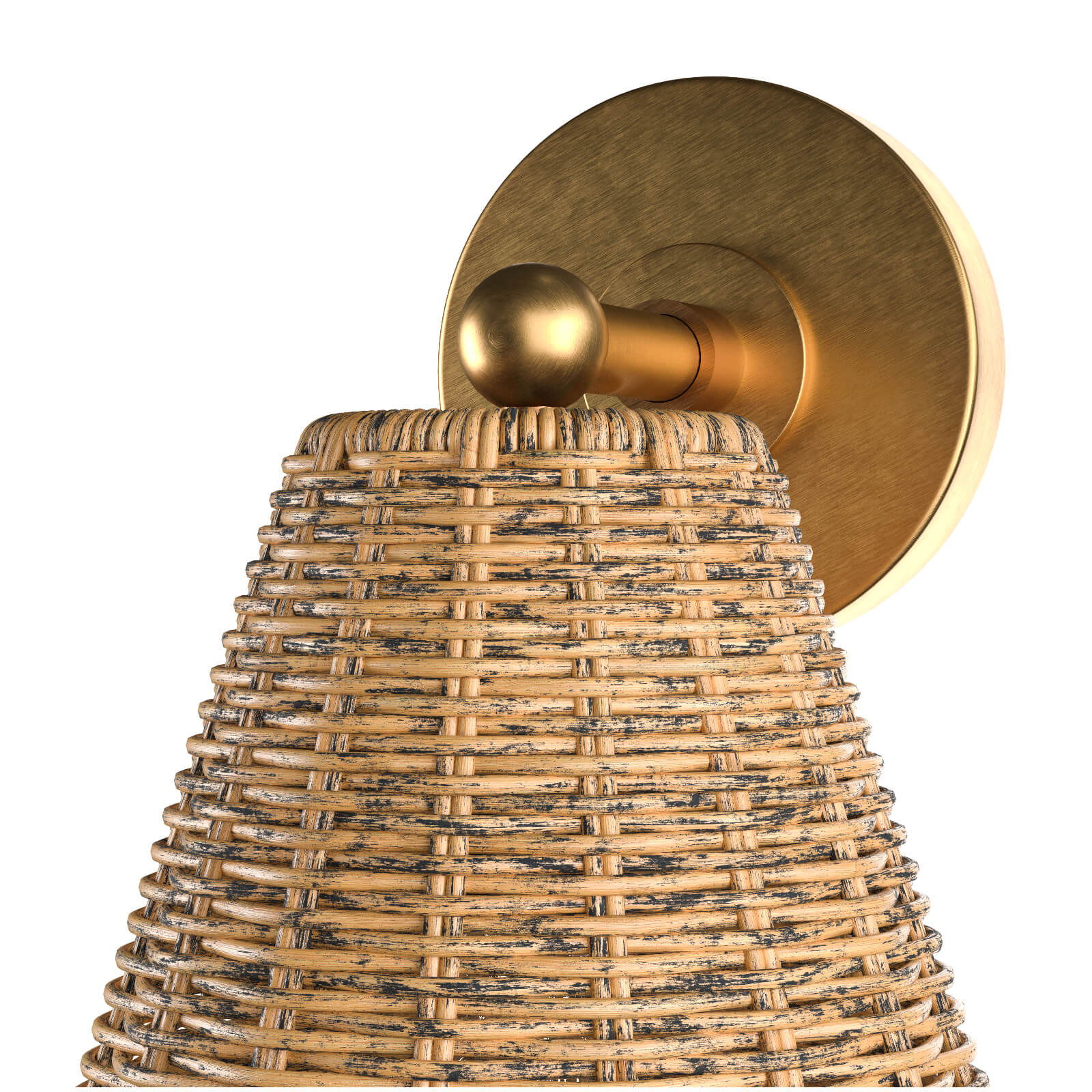 Kismet Hanging Wicker Rattan Sconce - 3D Model by artpolka