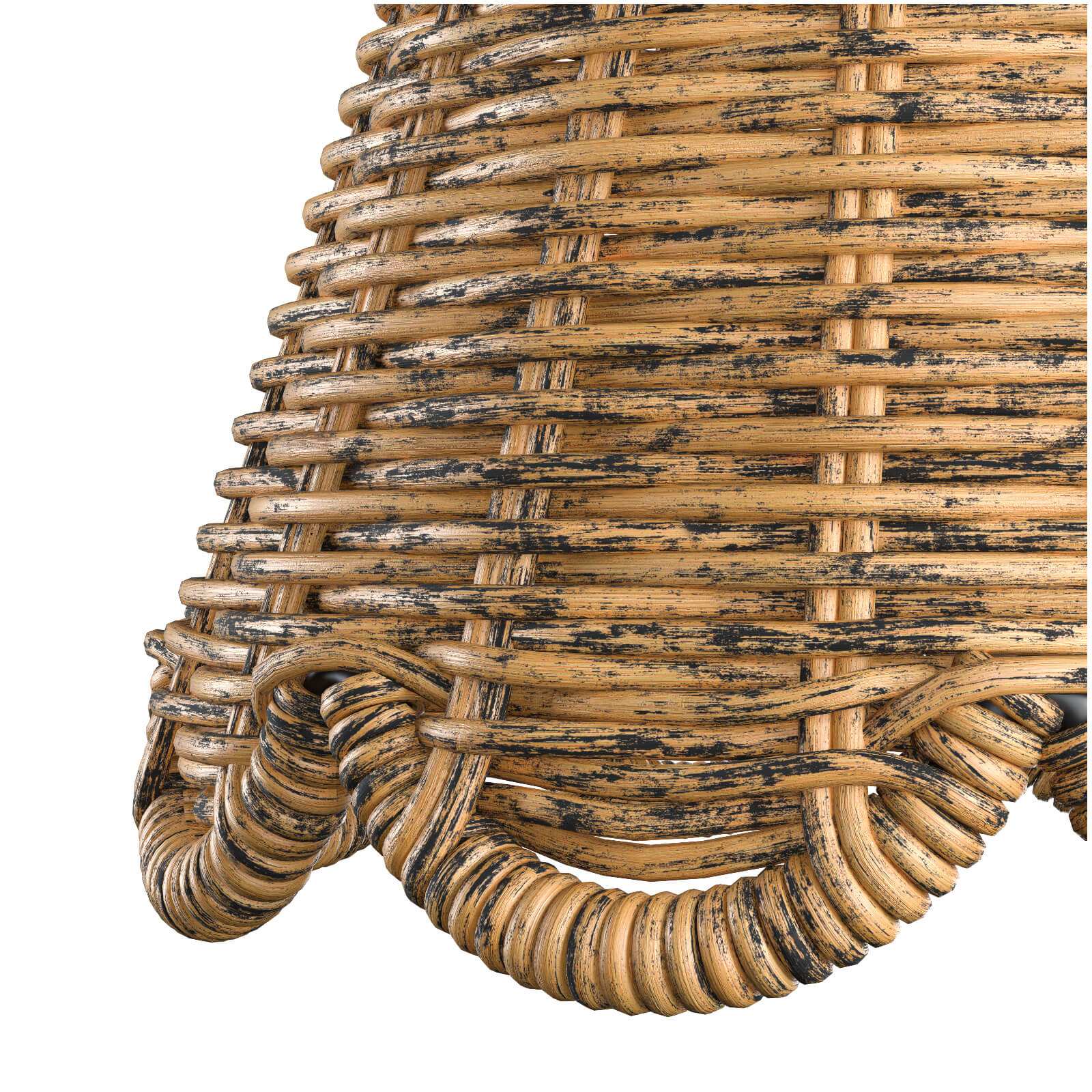 Kismet Hanging Wicker Rattan Sconce - 3D Model by artpolka