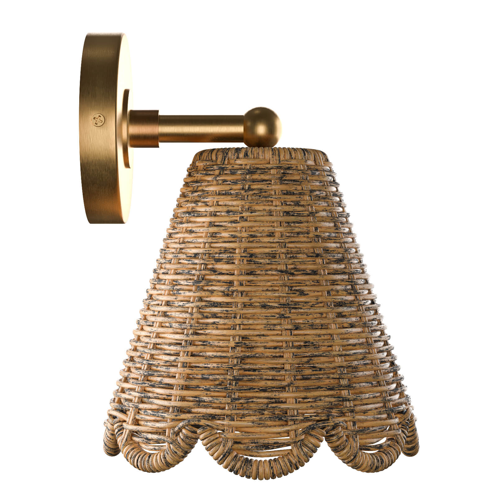Kismet Hanging Wicker Rattan Sconce - 3D Model by artpolka