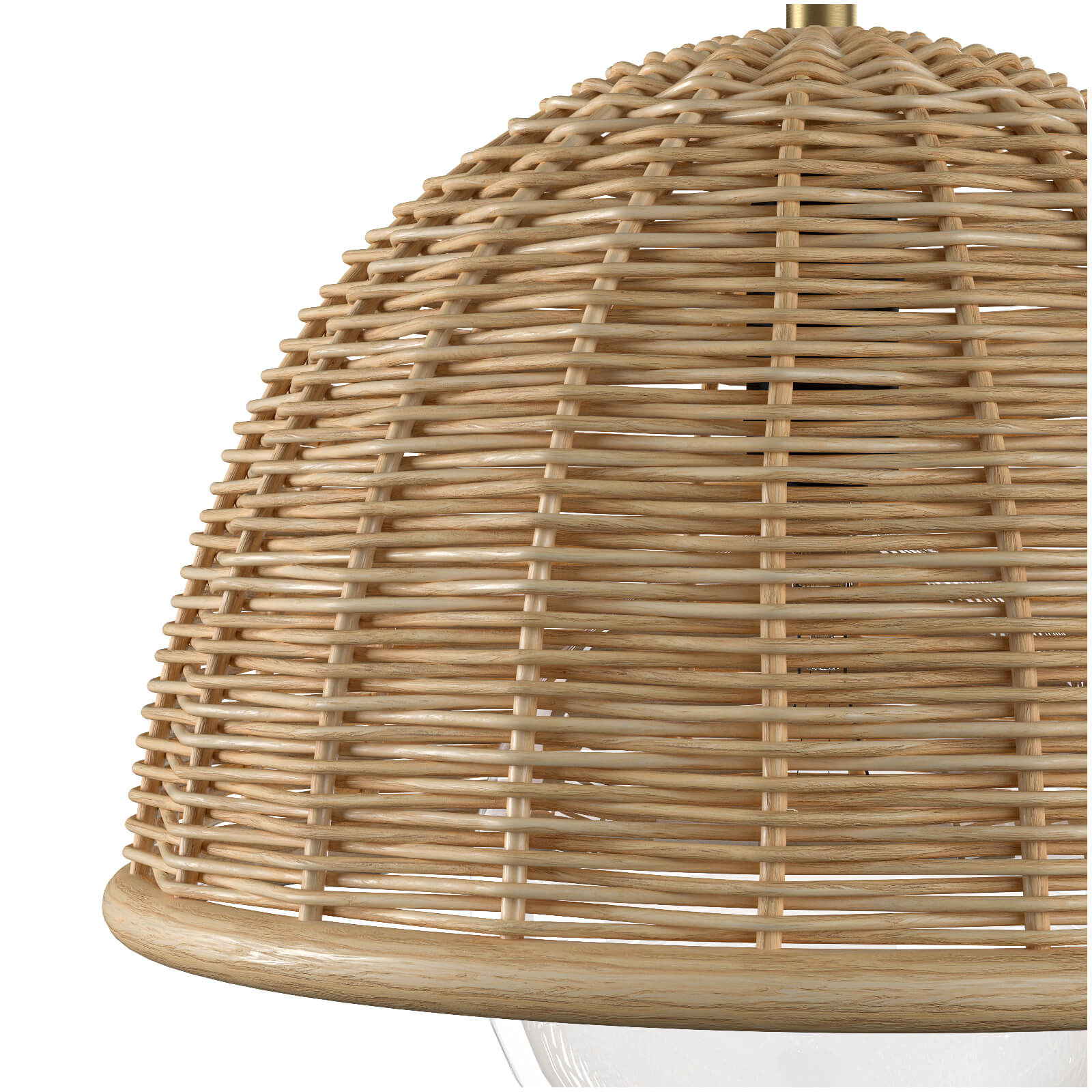 Luna Wicker Rattan Ceiling Lamp - 3D Model by artpolka