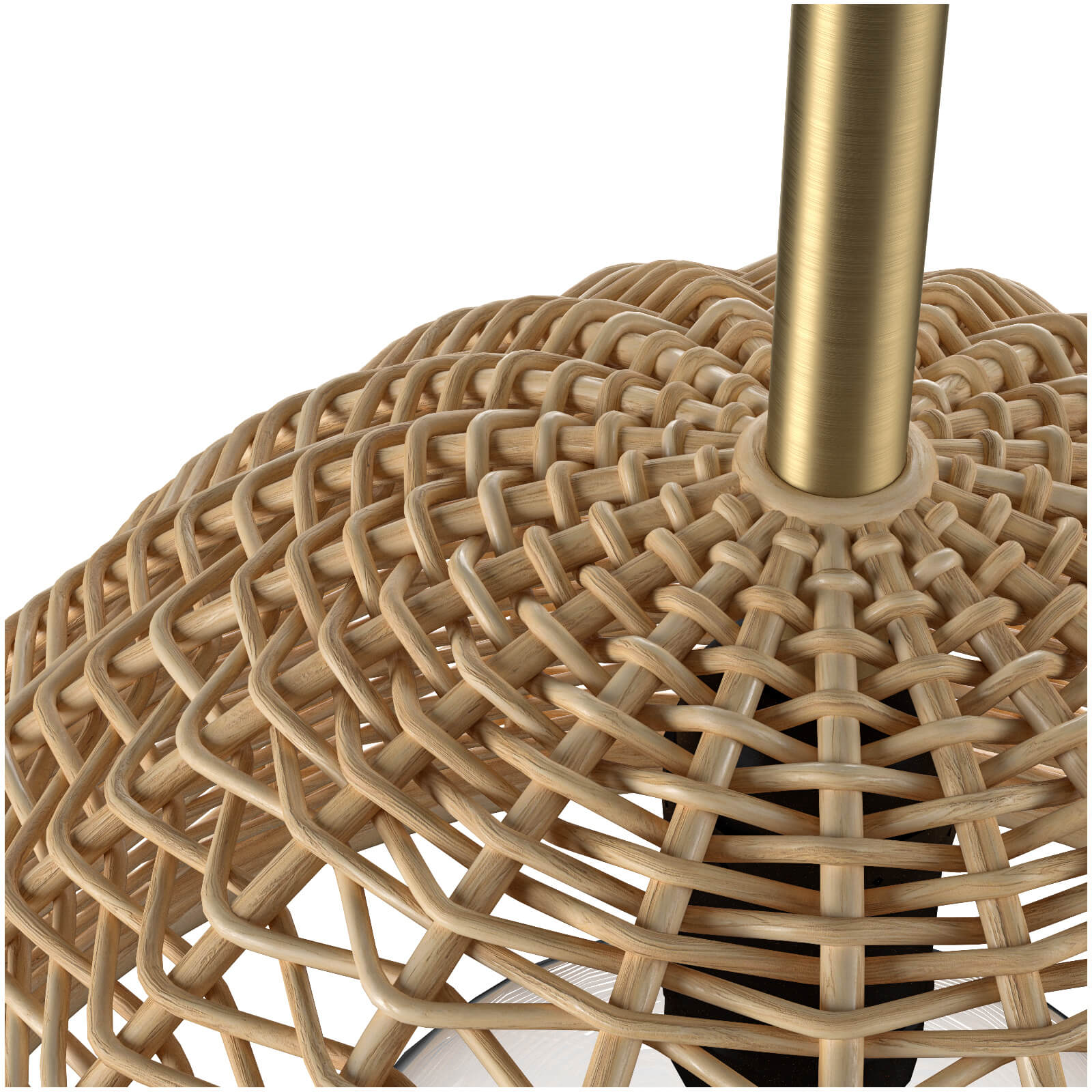 Luna Wicker Rattan Ceiling Lamp - 3D Model by artpolka