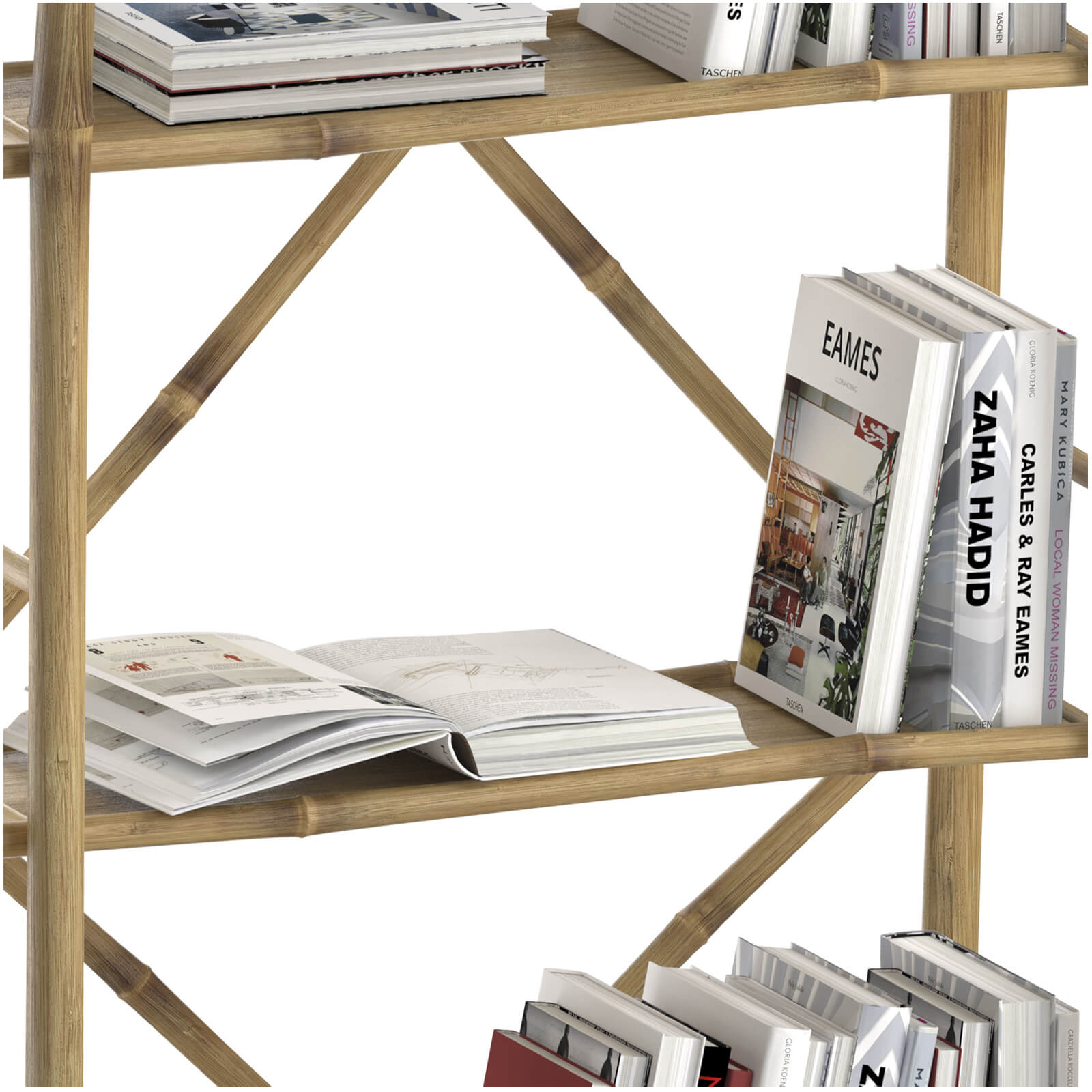 Natural Bamboo Bookshelf Store - 3D Model by artpolka