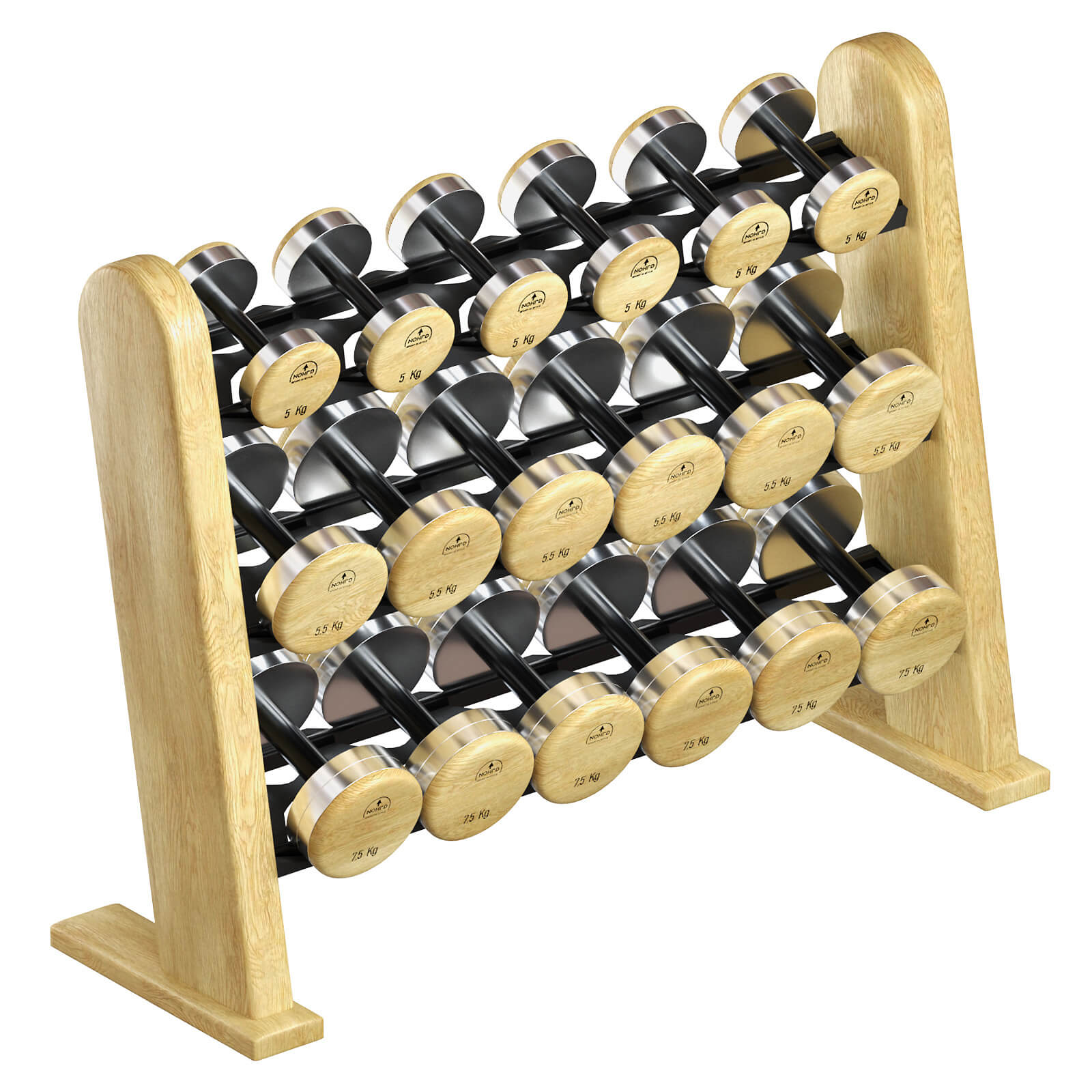 Nohrd Dumbbells Weightbench Weight Rack - 3D Model by artpolka