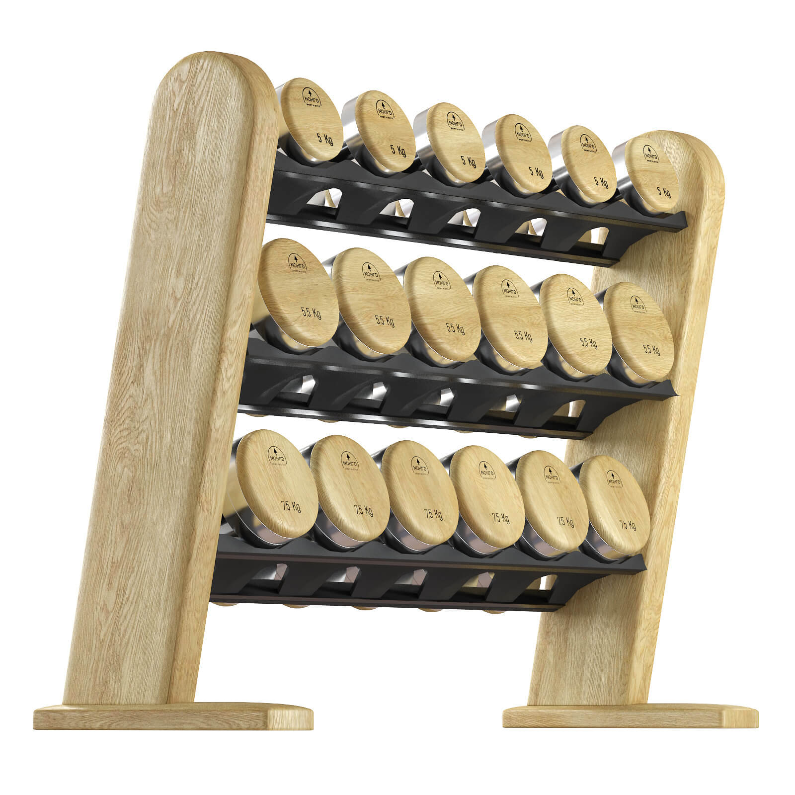 Nohrd Dumbbells Weightbench Weight Rack - 3D Model by artpolka