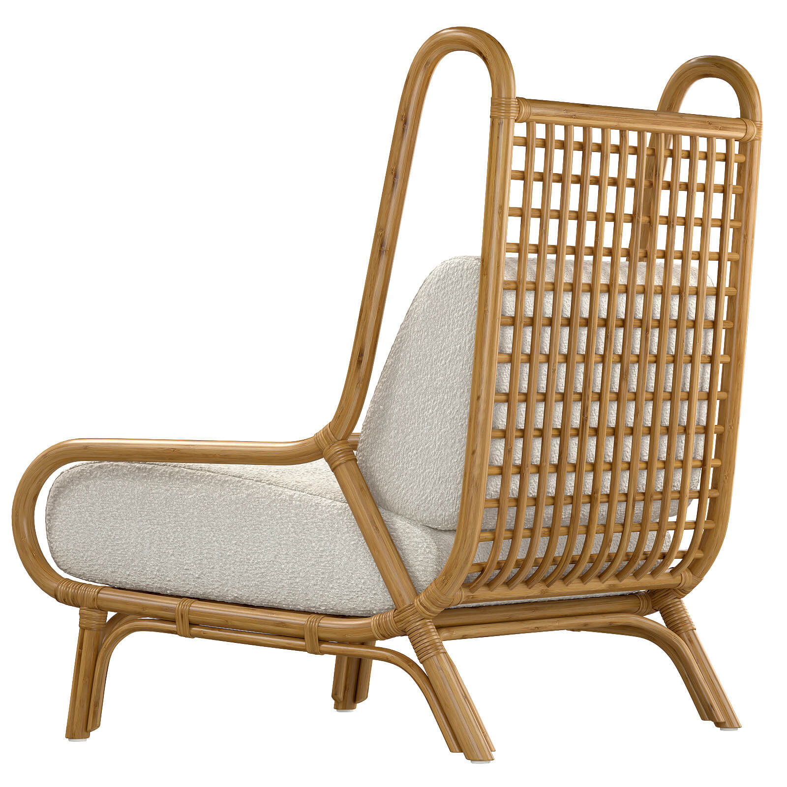 Ouen Rattan Accent Chair CB2 Crate Barrel - 3D Model by artpolka