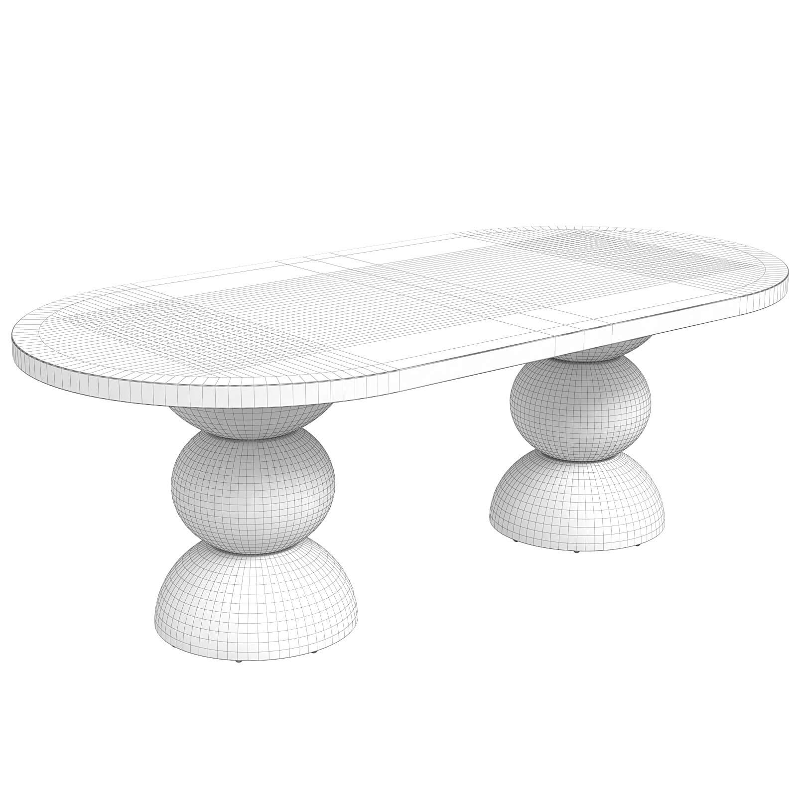 Plum Moon Oval Dining Table Arki Living - 3D Model by artpolka