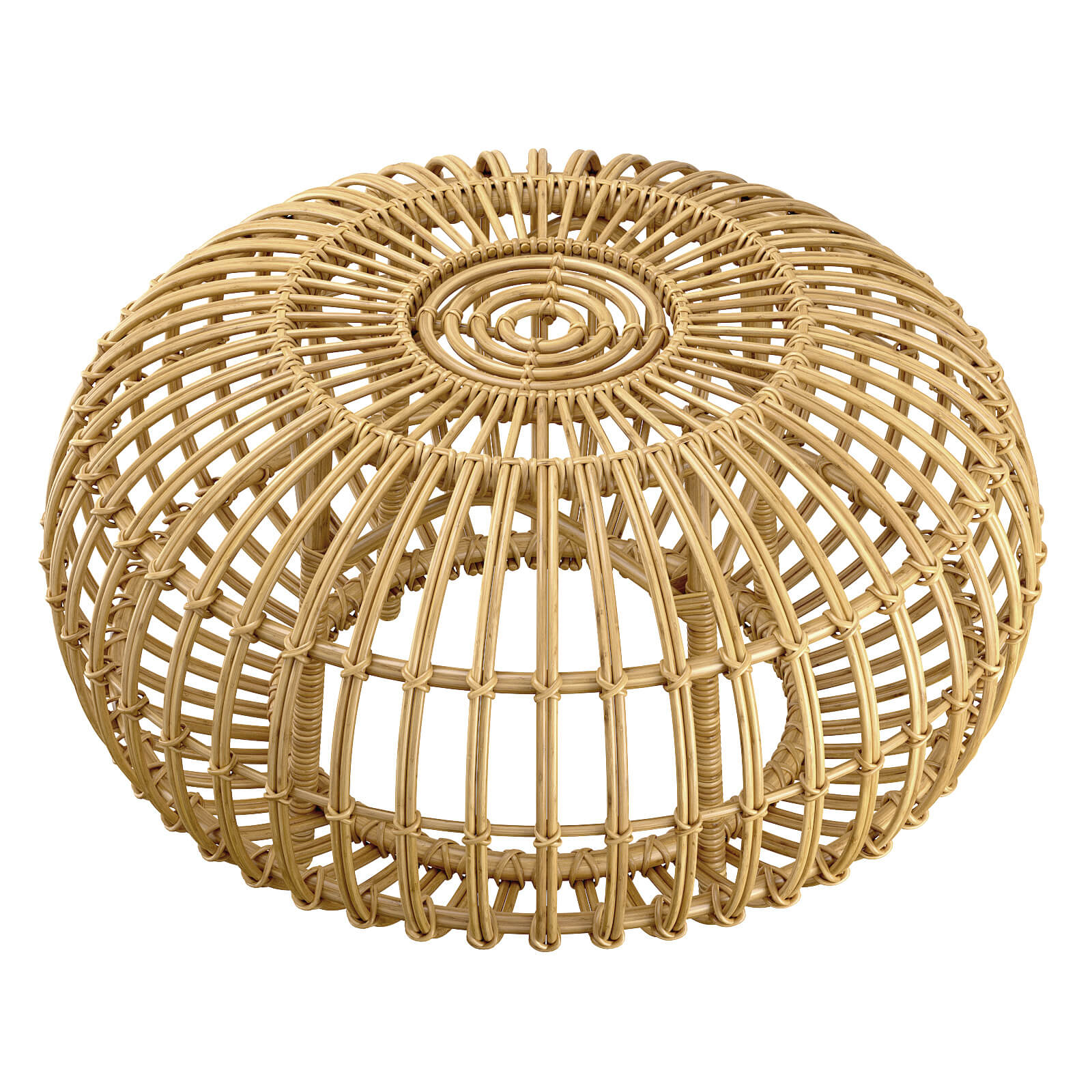 Pouf En Rotin Ottoman De Sika Design - 3D Model by artpolka