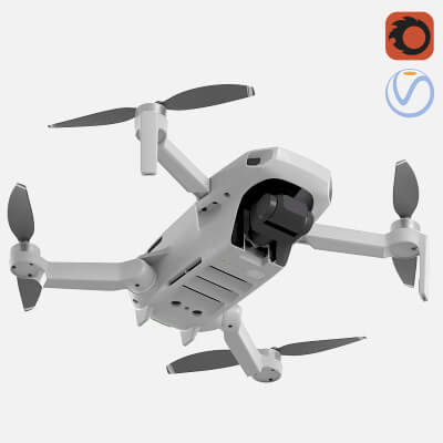 Quadcopter DJI Mavic Mini Drone - 3D Model by artpolka