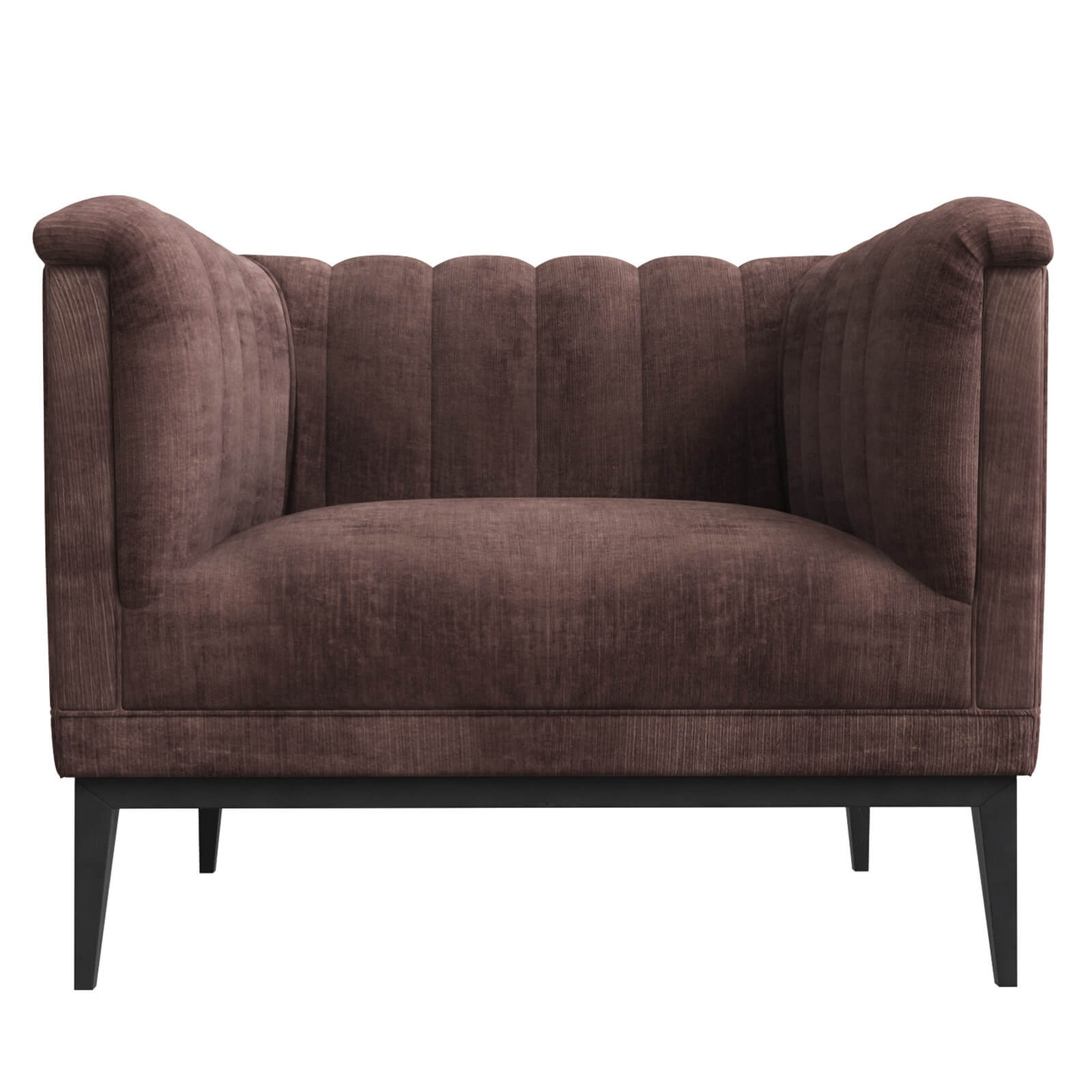 Red Velvet Chair Raffles Eichholtz - 3D Model by artpolka