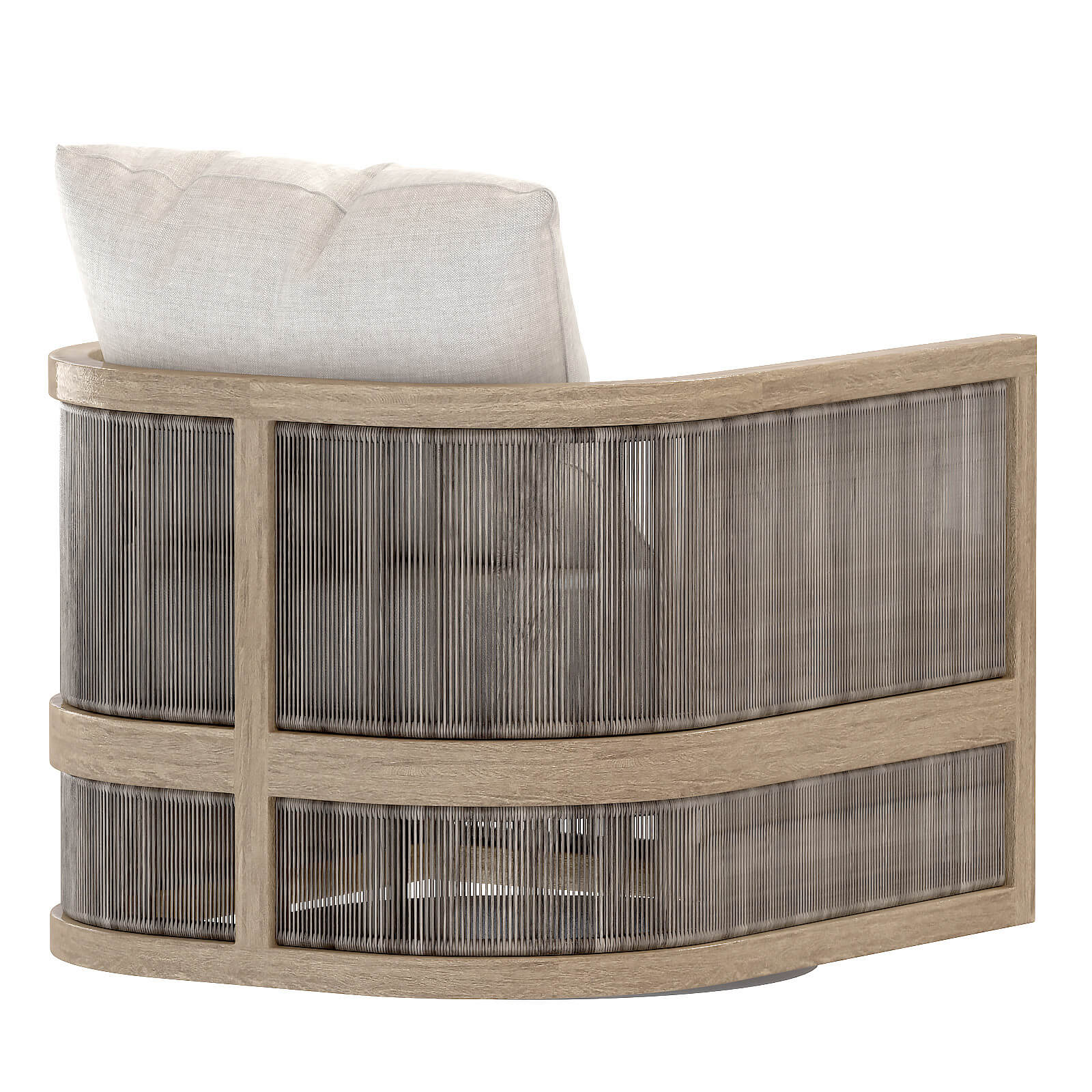 RH Capri Teak Swivel Lounge Chair - 3D Model by artpolka