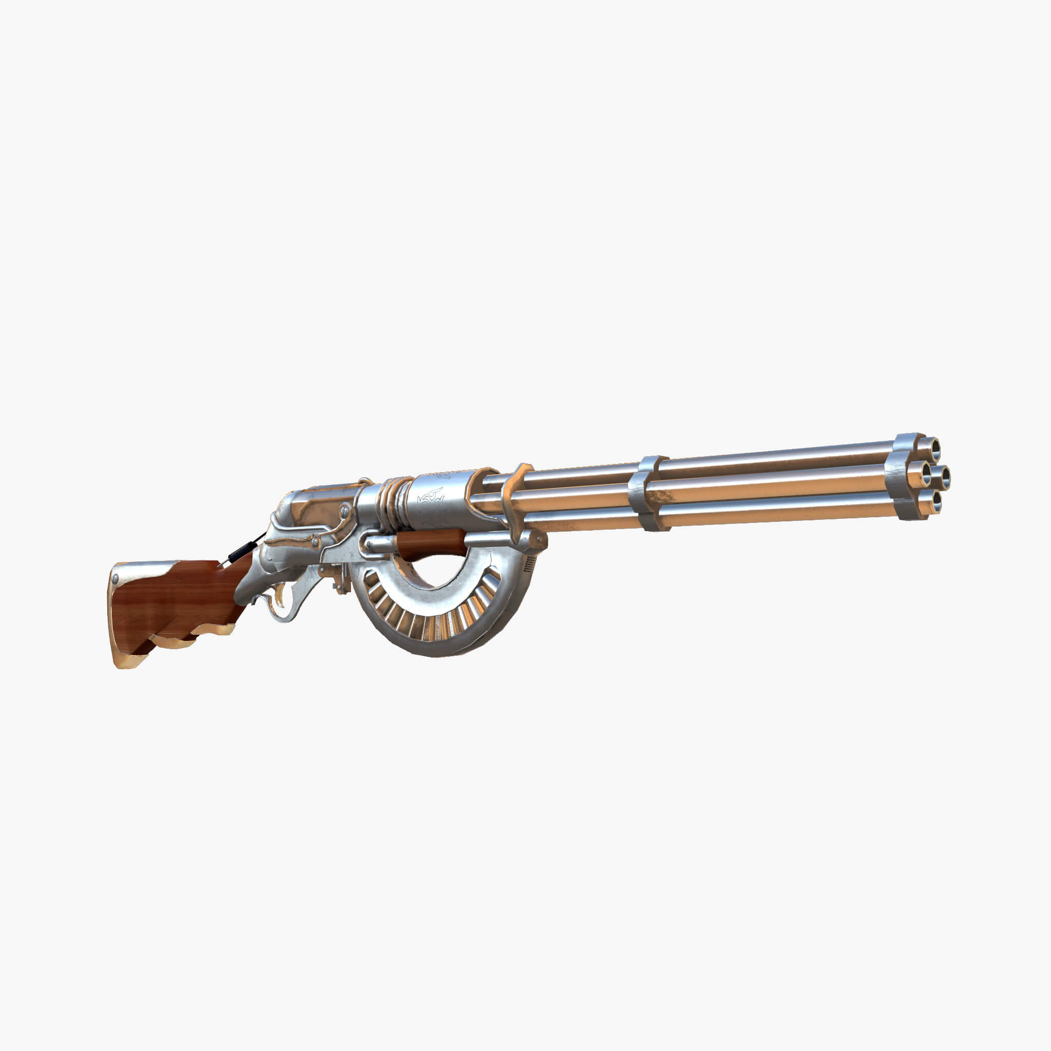 SteamPunk Rifle - 3D Model by artpolka