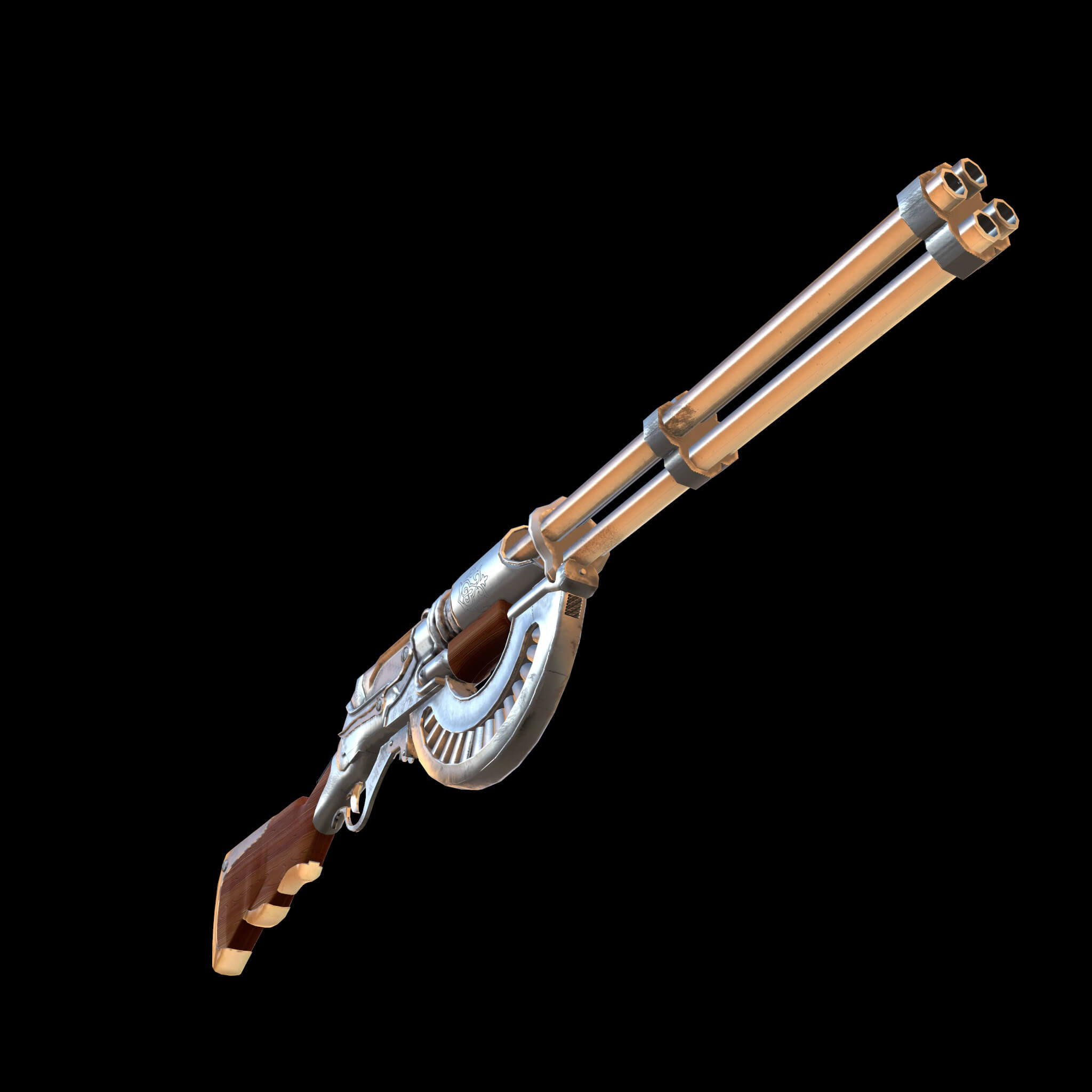 SteamPunk Rifle - 3D Model by artpolka