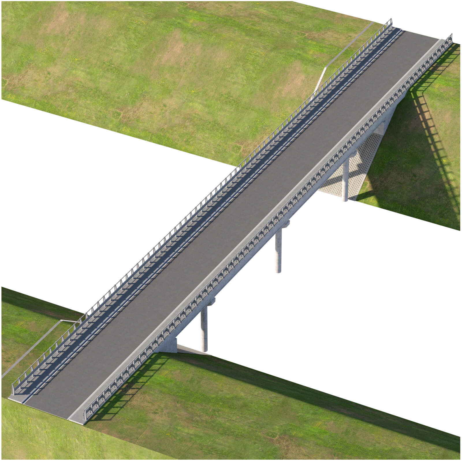Road Bridge One Lane 01 - 3D Model by artpolka