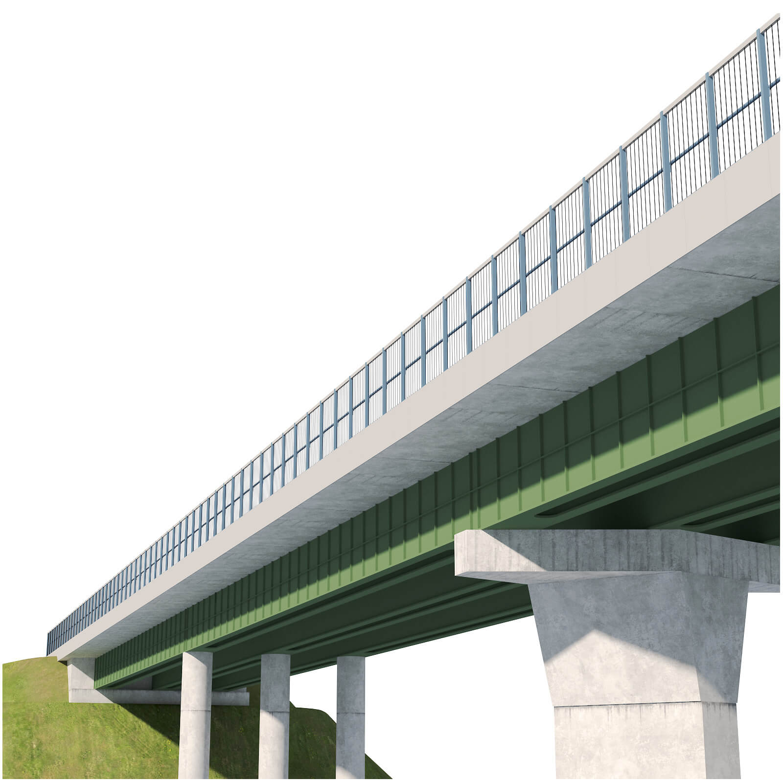 Road Bridge One Lane 02 - 3D Model by artpolka