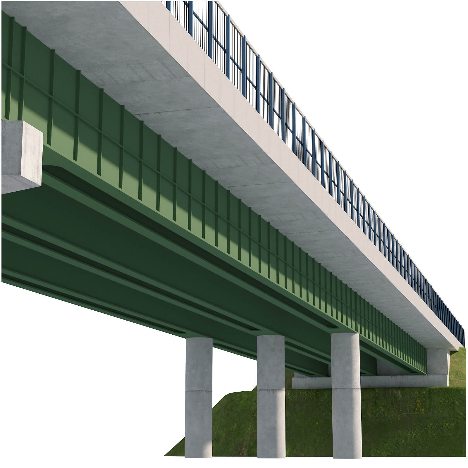 Road Bridge One Lane 02 - 3D Model by artpolka
