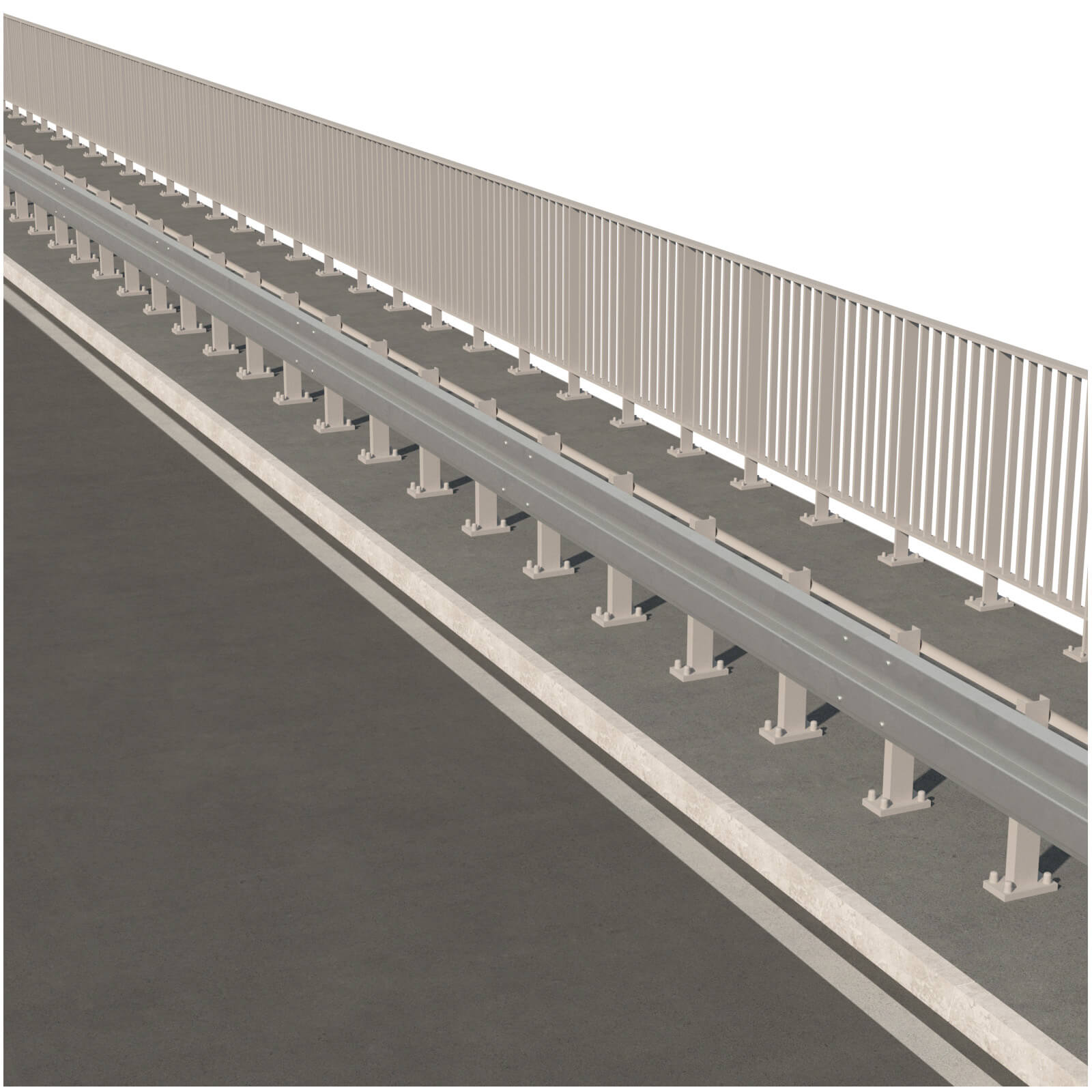 Road Bridge One Lane 02 - 3D Model by artpolka