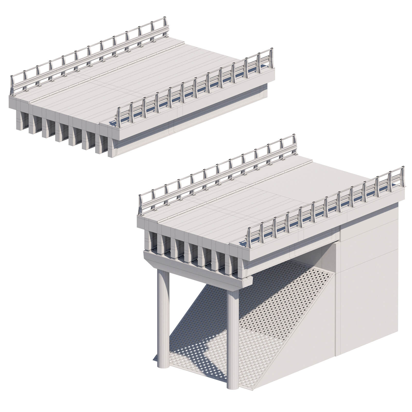 Road Bridge Section Elements for Personal Configuration - 3D Model by ...