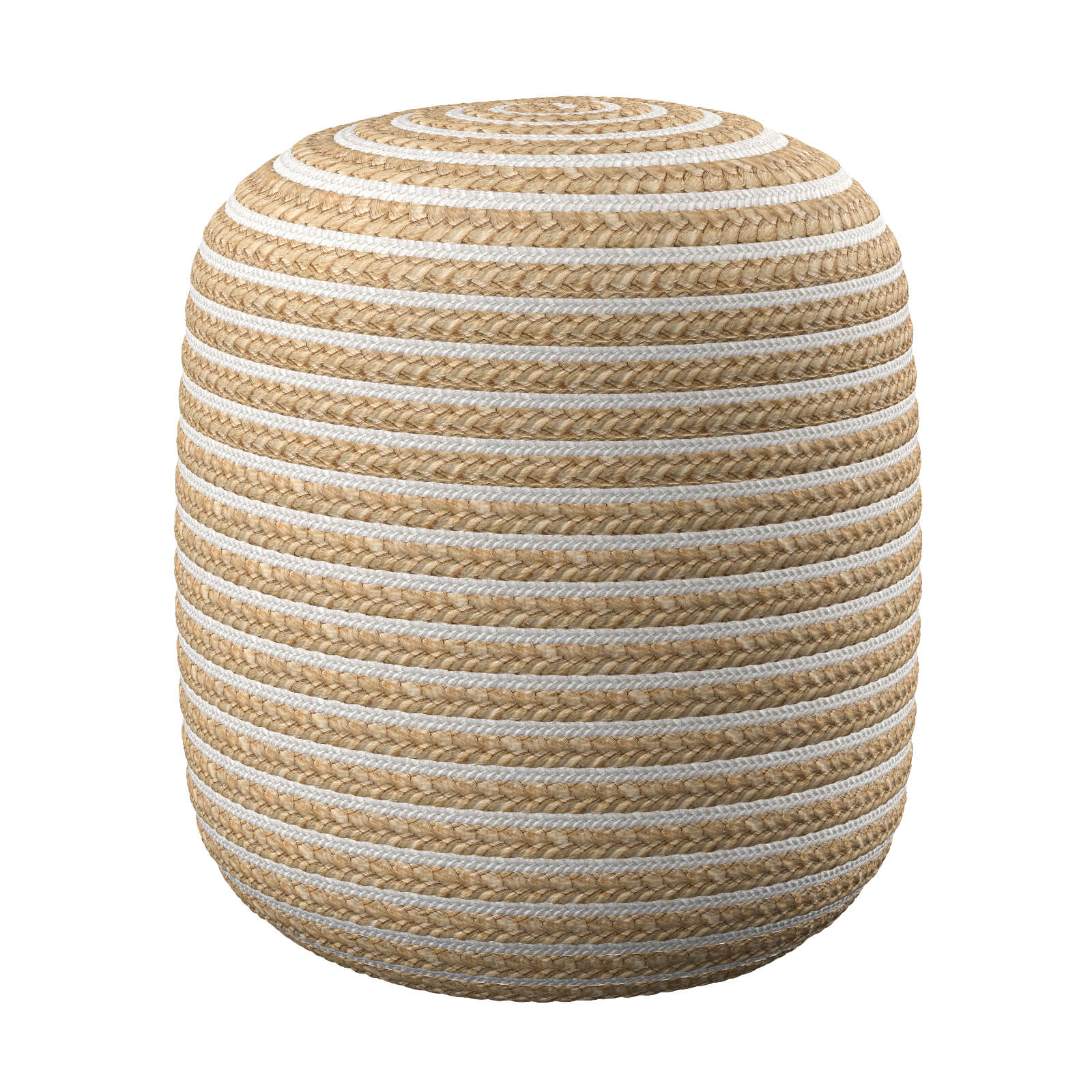 Round Pouf Fait a La Main - 3D Model by artpolka