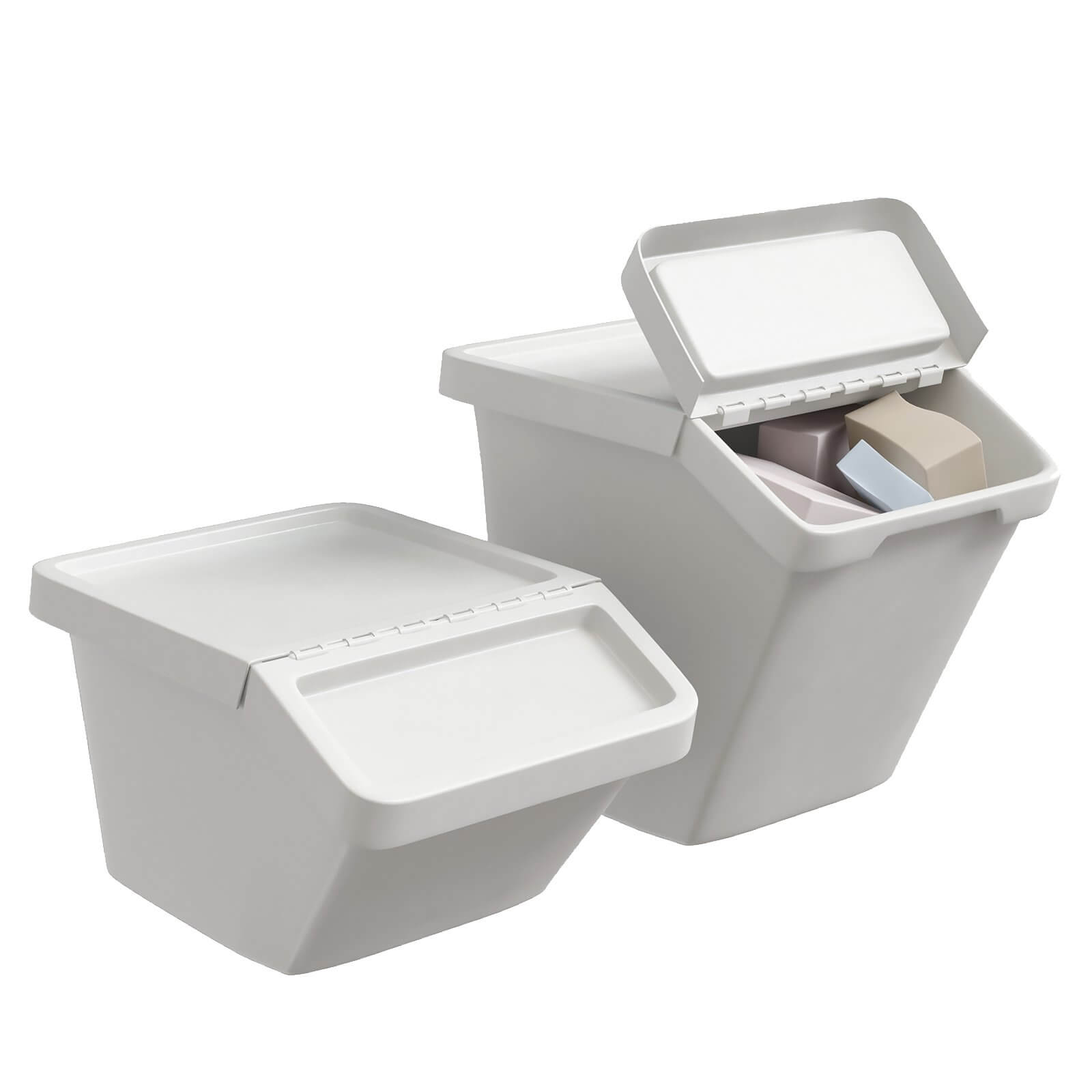 Sortera IKEA Recycling Bin with Lid, White - 3D Model by artpolka
