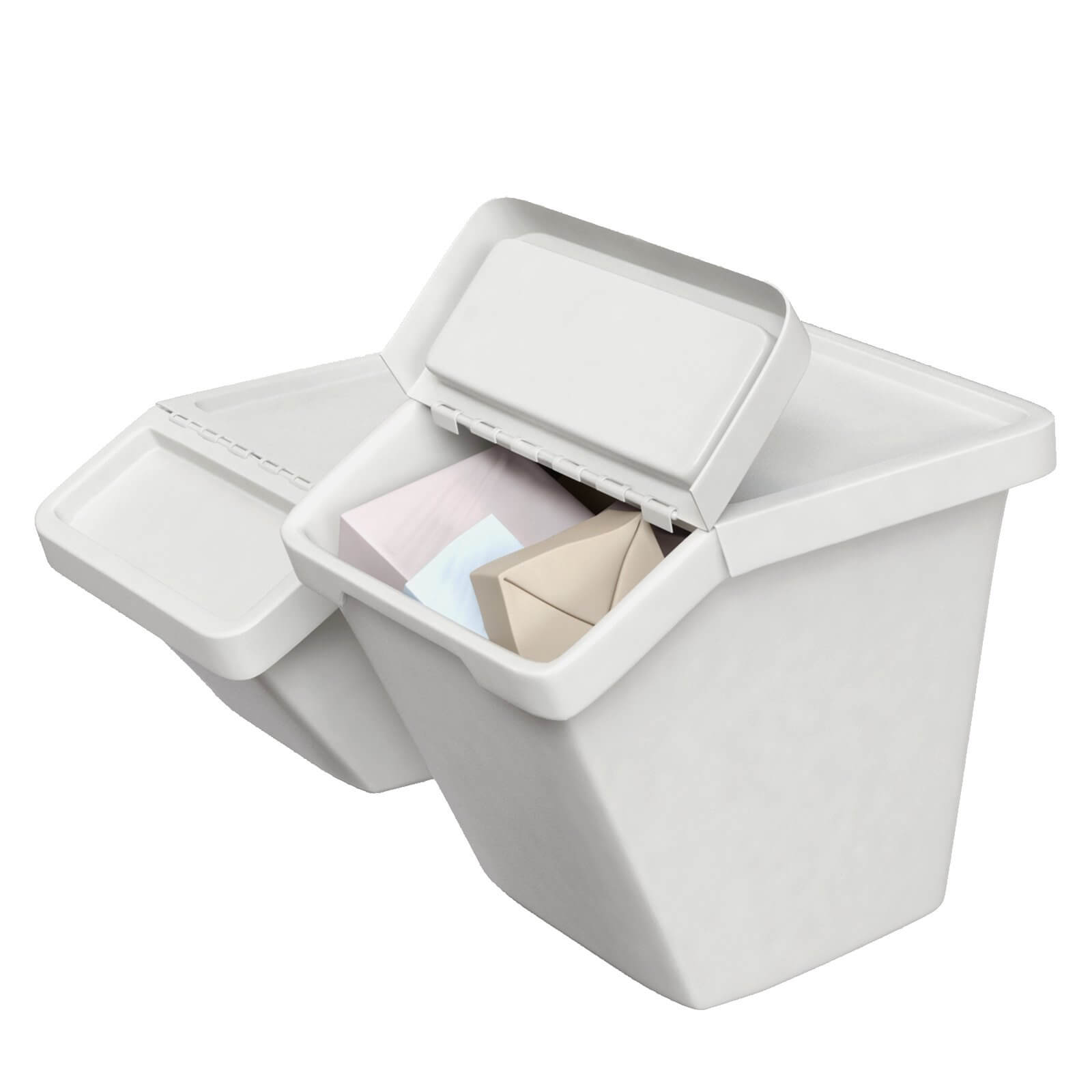 Sortera IKEA Recycling Bin with Lid, White - 3D Model by artpolka