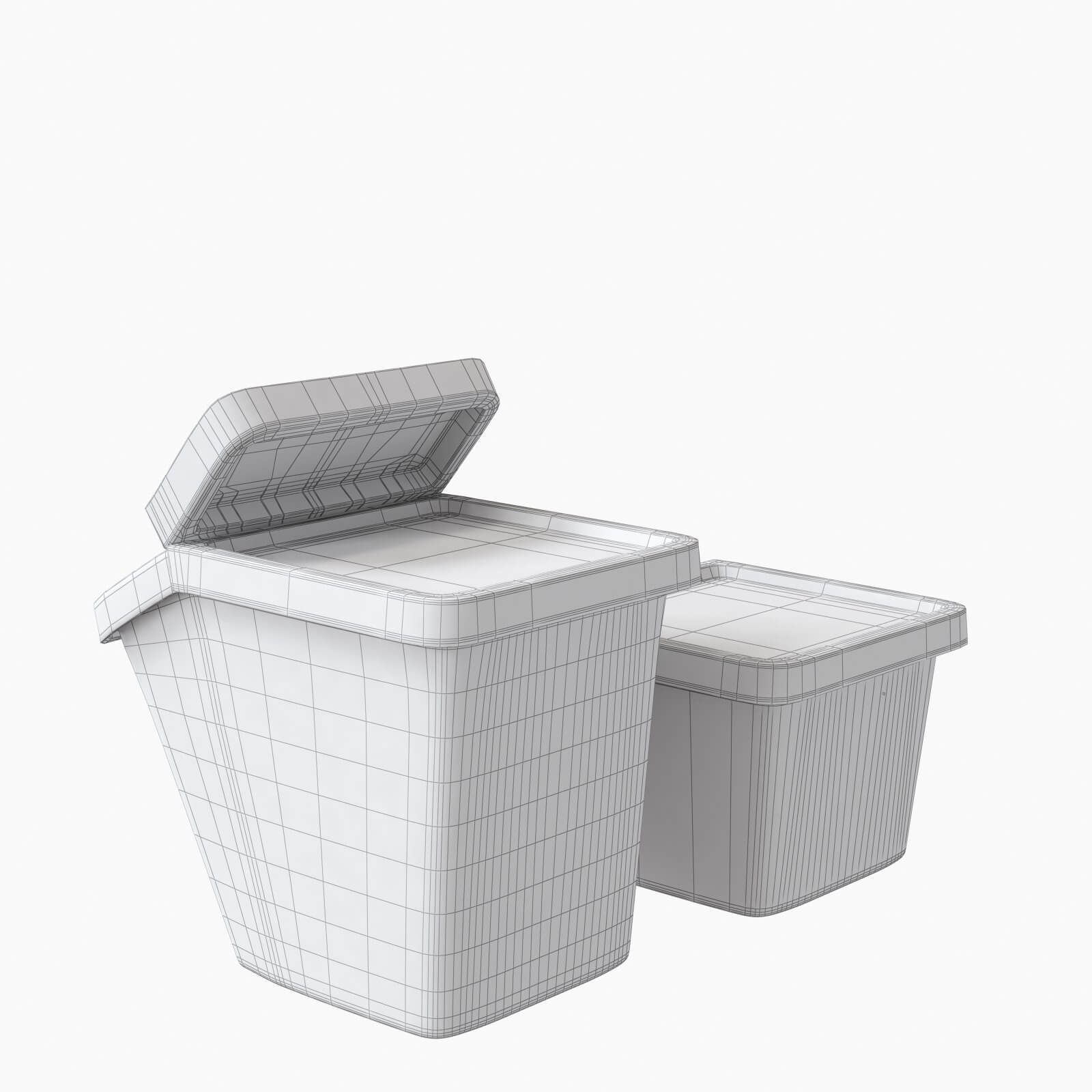 Sortera IKEA Recycling Bin with Lid, White - 3D Model by artpolka