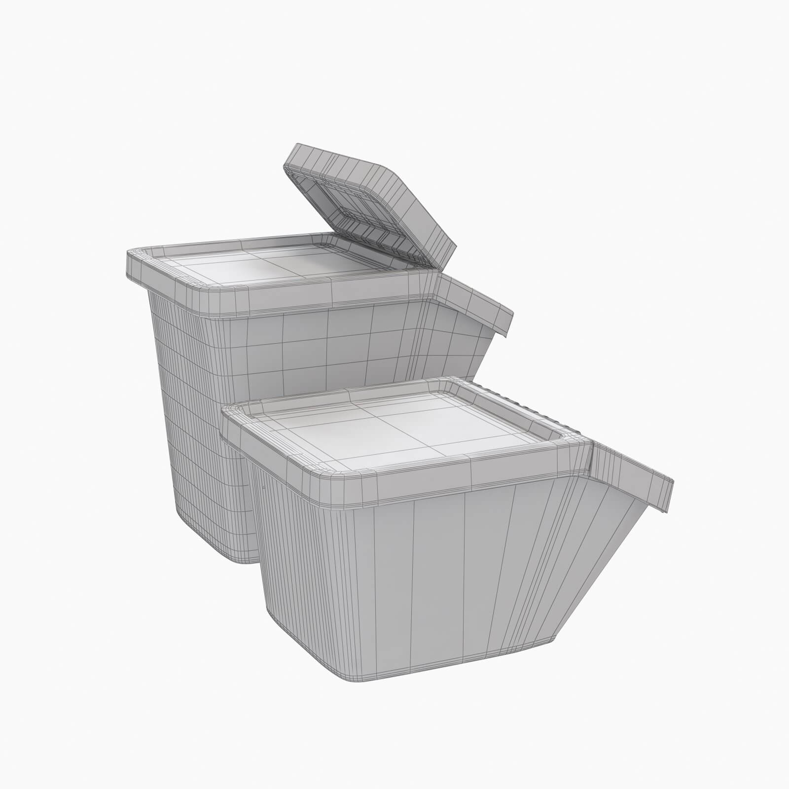 Sortera IKEA Recycling Bin with Lid, White - 3D Model by artpolka