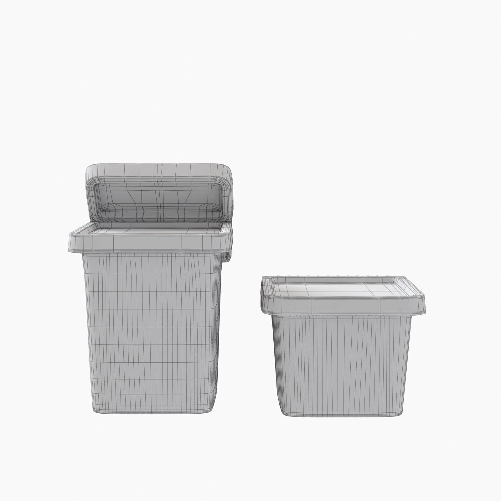 Sortera IKEA Recycling Bin with Lid, White - 3D Model by artpolka