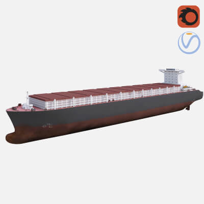 Tanker Cargo Ship Low-Poly AP 3D Model by artpolka