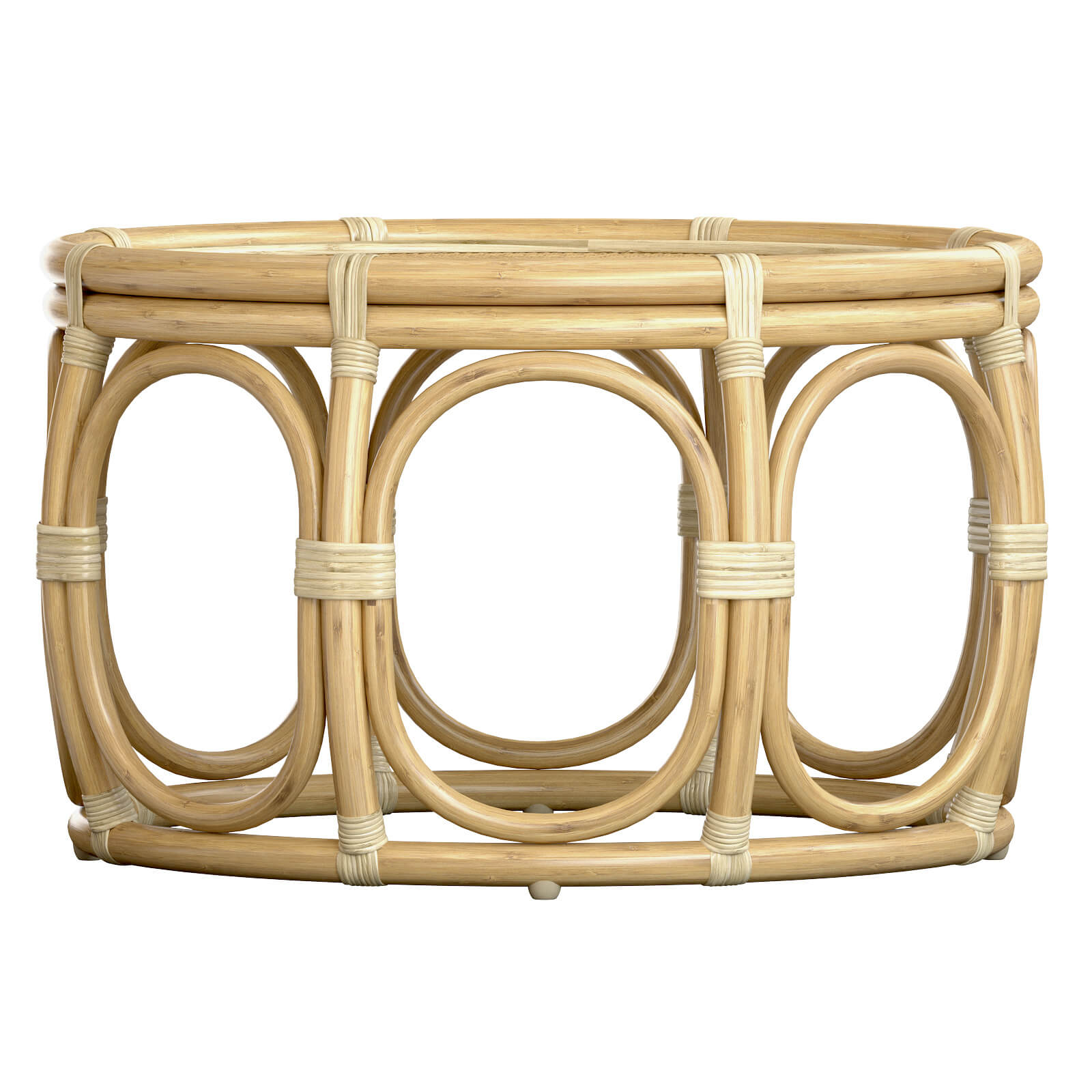 Ter Round Wicker Rattan Bamboo Table - 3D Model by artpolka