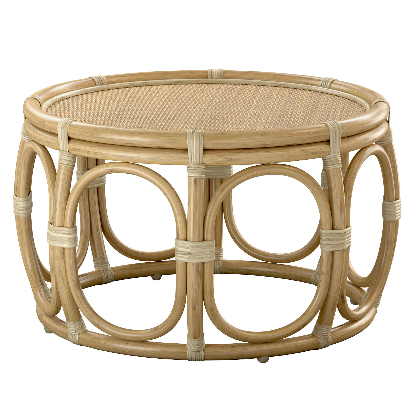 Ter Round Wicker Rattan Bamboo Table - 3D Model by artpolka