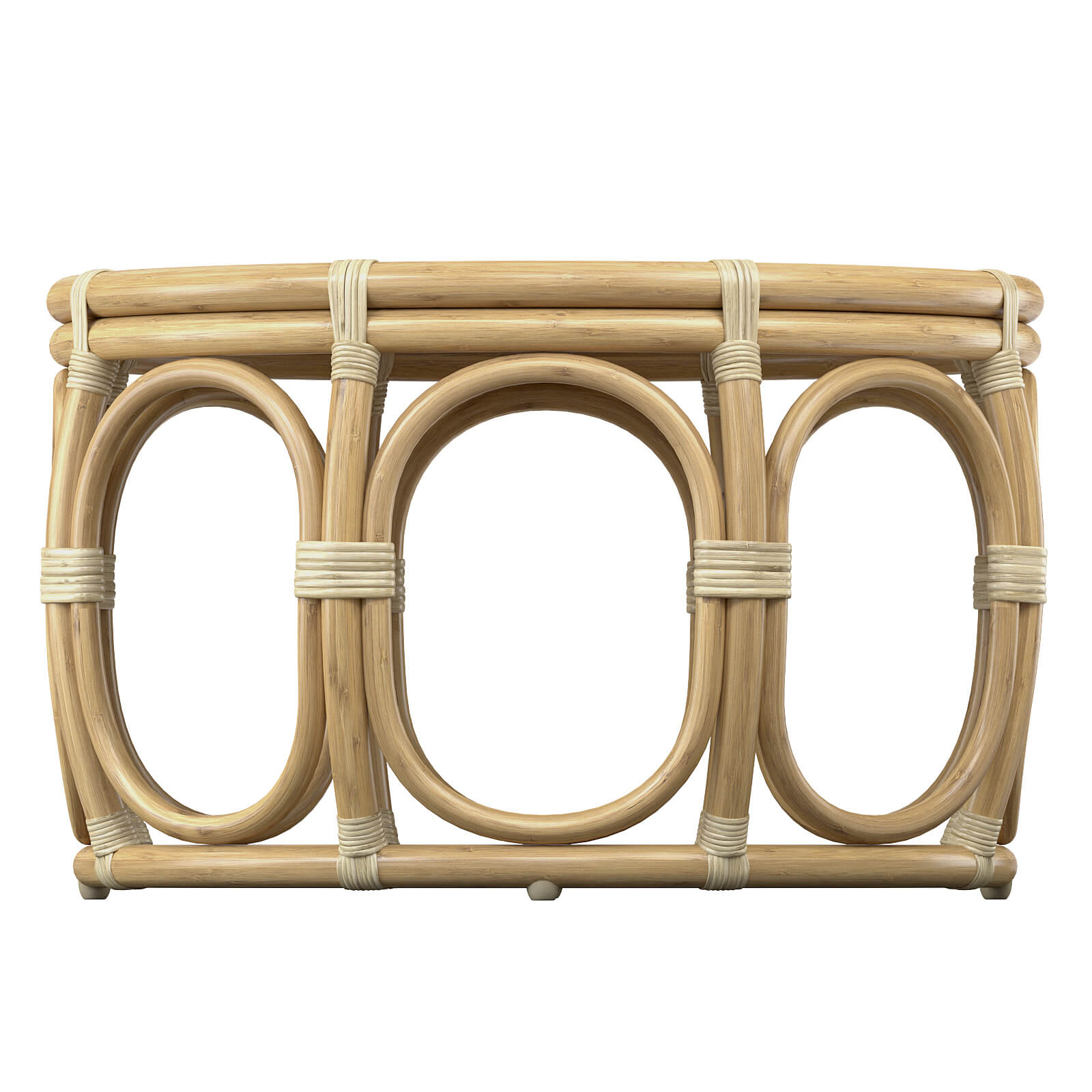 Ter Round Wicker Rattan Bamboo Table - 3D Model by artpolka