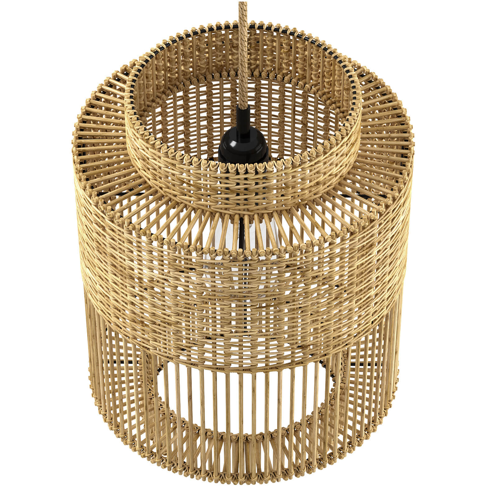 The Colonial Pendant Bamboo Lamp Bazar Bizar - 3D Model by artpolka
