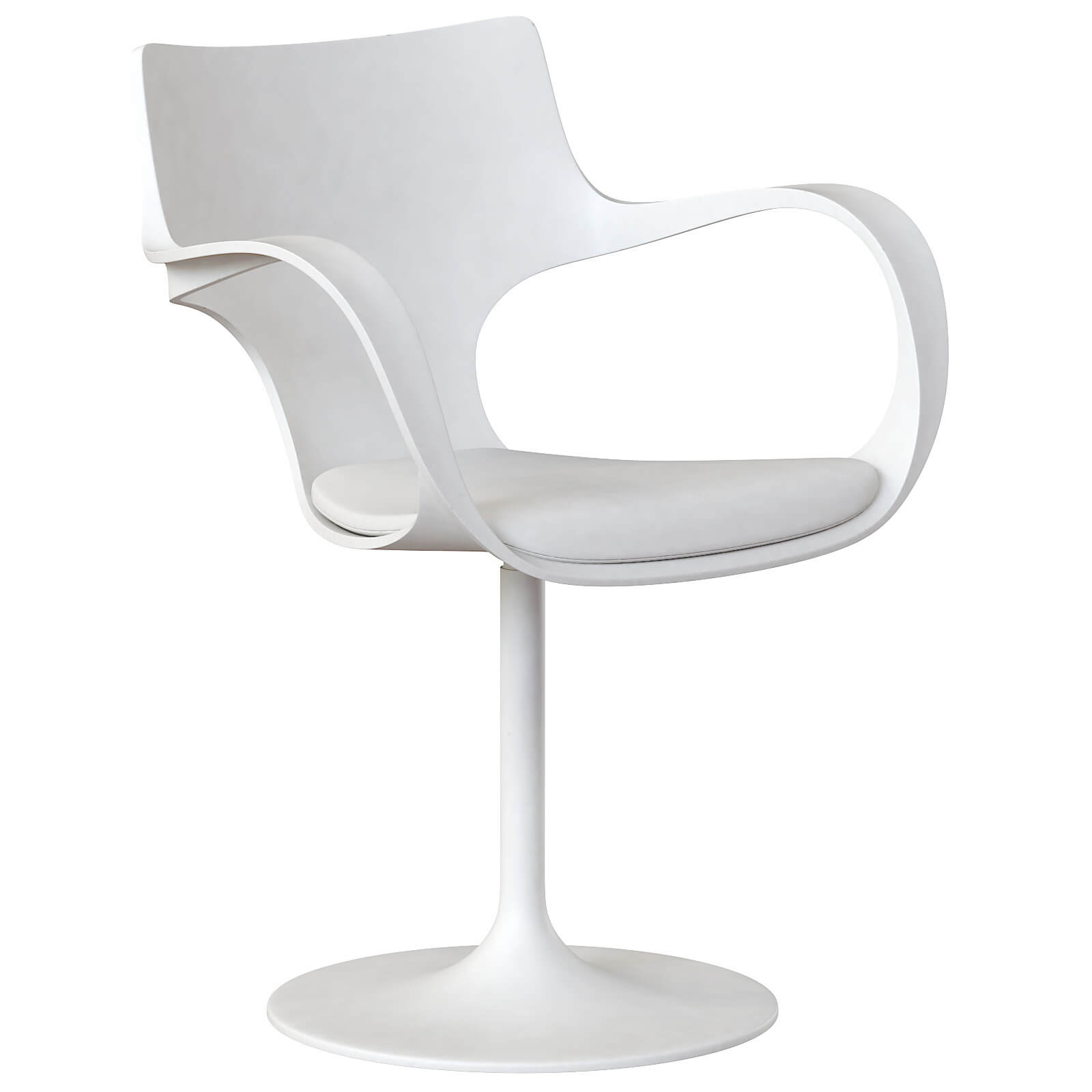 The Flute Swivel Chair Plastic White - 3D Model by artpolka