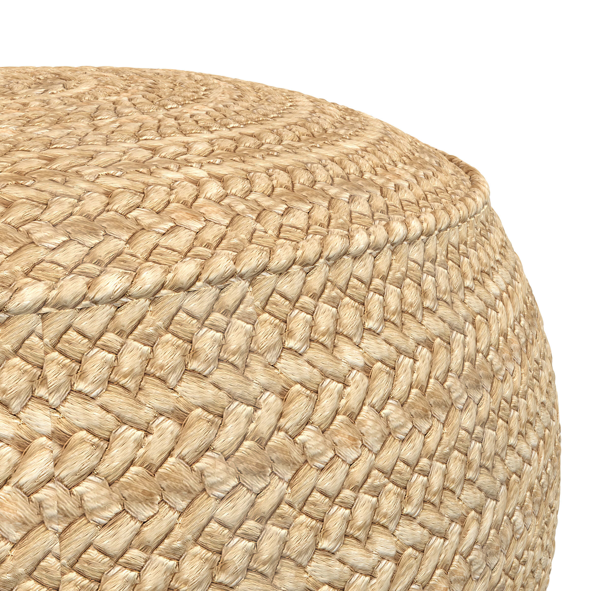 The Raffia Flores Pouffe Round Natural - 3D Model by artpolka