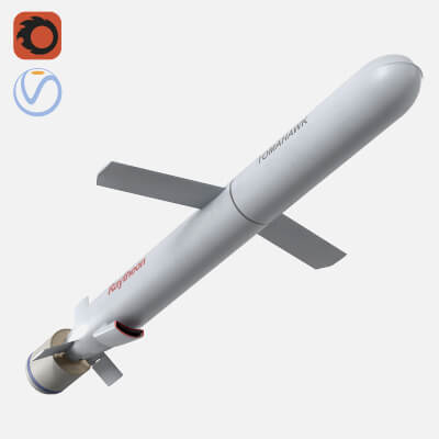 Tomahawk Land Attack Cruise Missile Rocket BGM 109 - 3D Model by artpolka