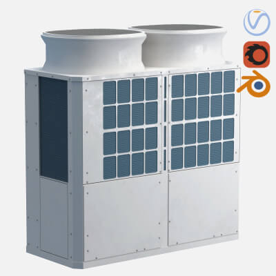 VRF Heat Recovery High Efficiency Heat Pump - 3D Model by artpolka