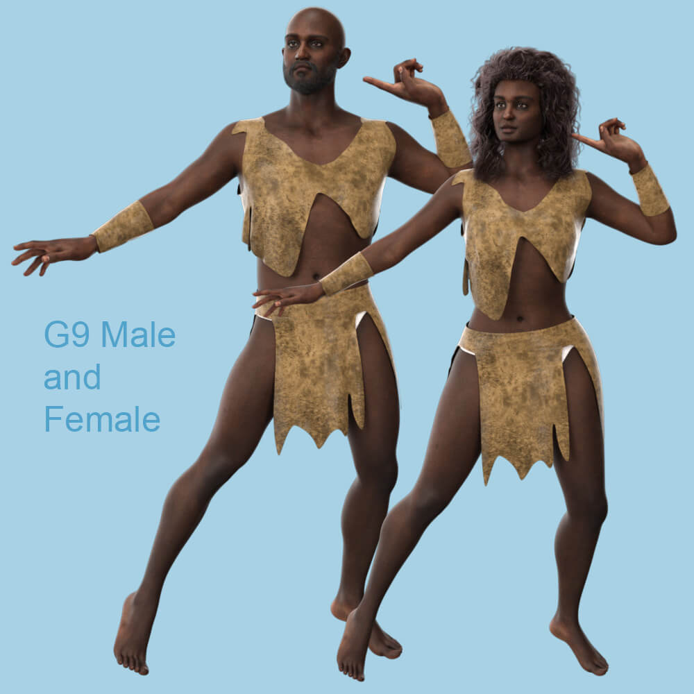 dForce Top and Loincloth G9 G3M G8M - Daz Content by artshock