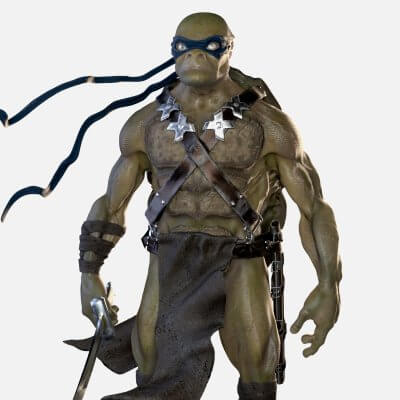 Leonardo Mutant Ninja Turtle - 3D Model by Arturtrotsko