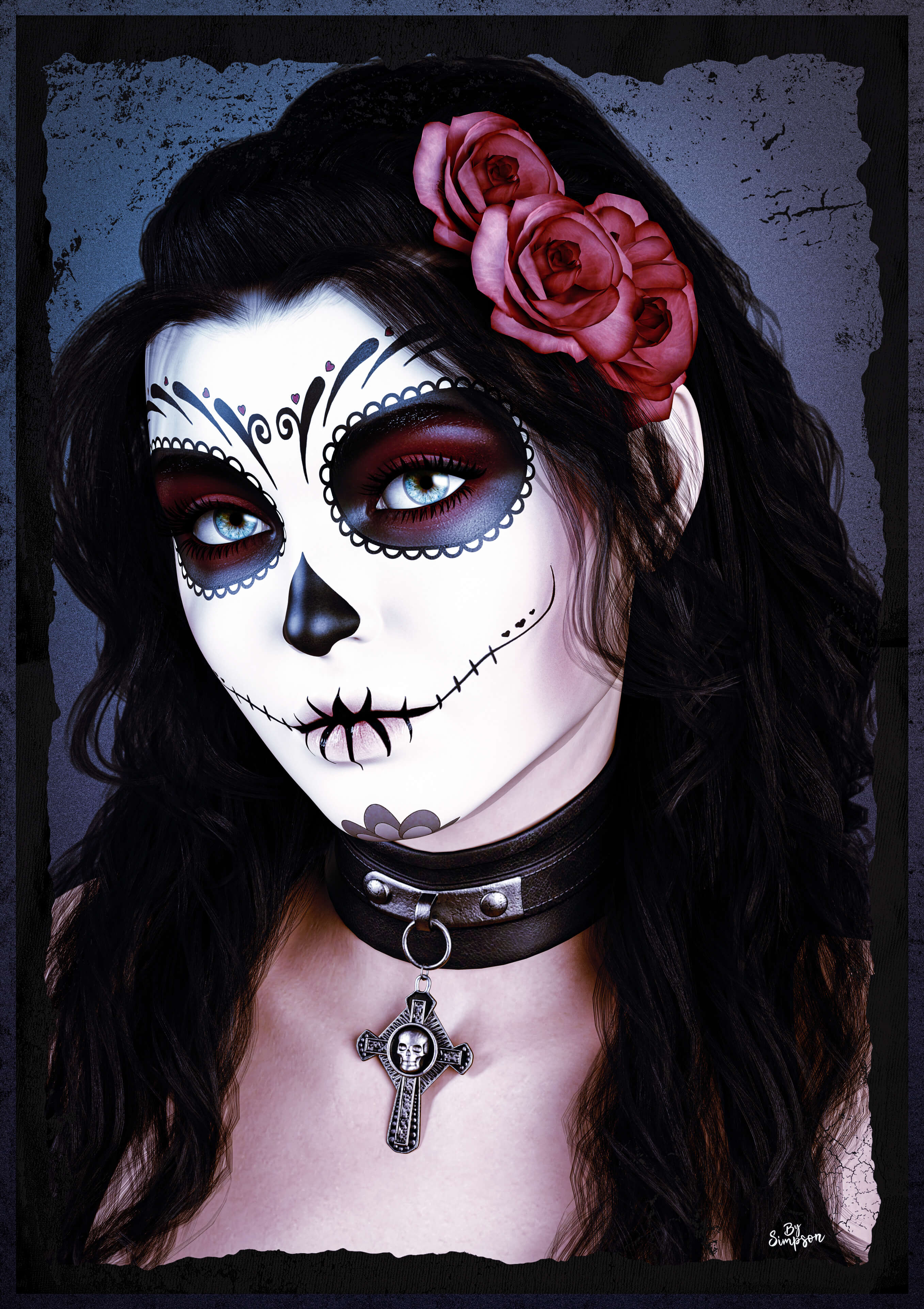 La Catrina Poster 3D Render, Digital Art by artworksimpson
