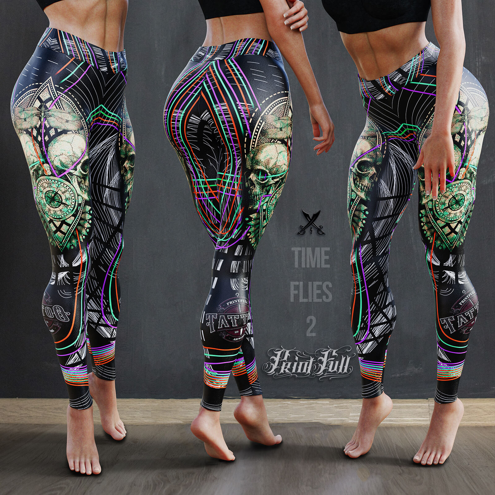 Sublimated Legging Printfull for Genesis 8.1 Female - Daz Content by ...