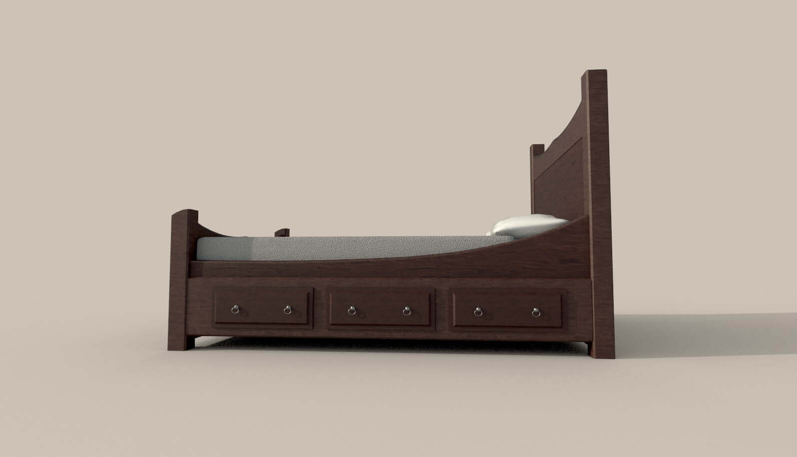 King Size Bed - 3D Model by Artyoung