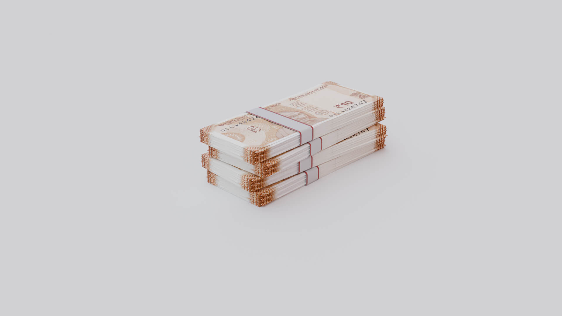 10 Indian Rupees INR Currency - 3D Model by Arupsaha